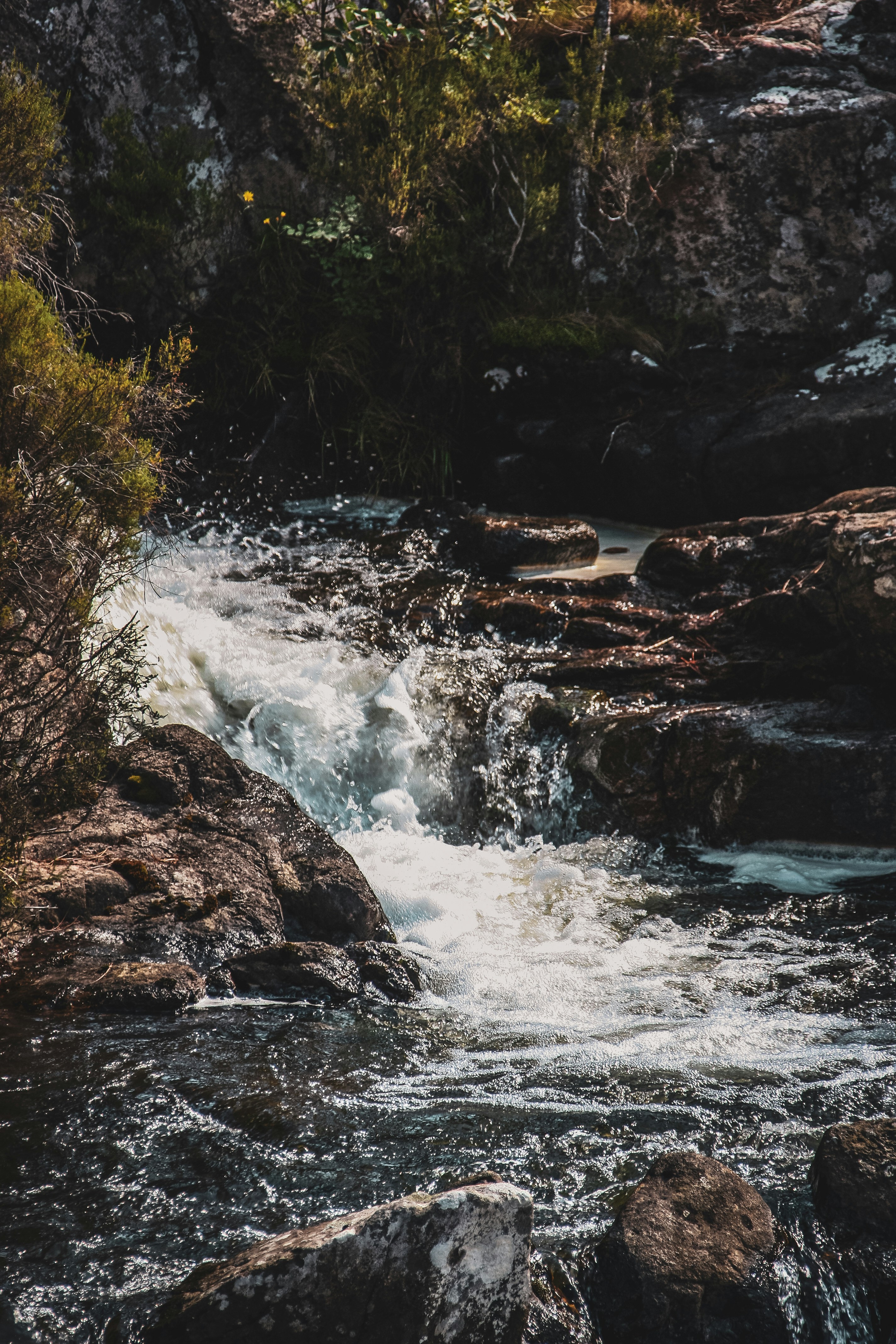 River Surge Through Rugged Gorge