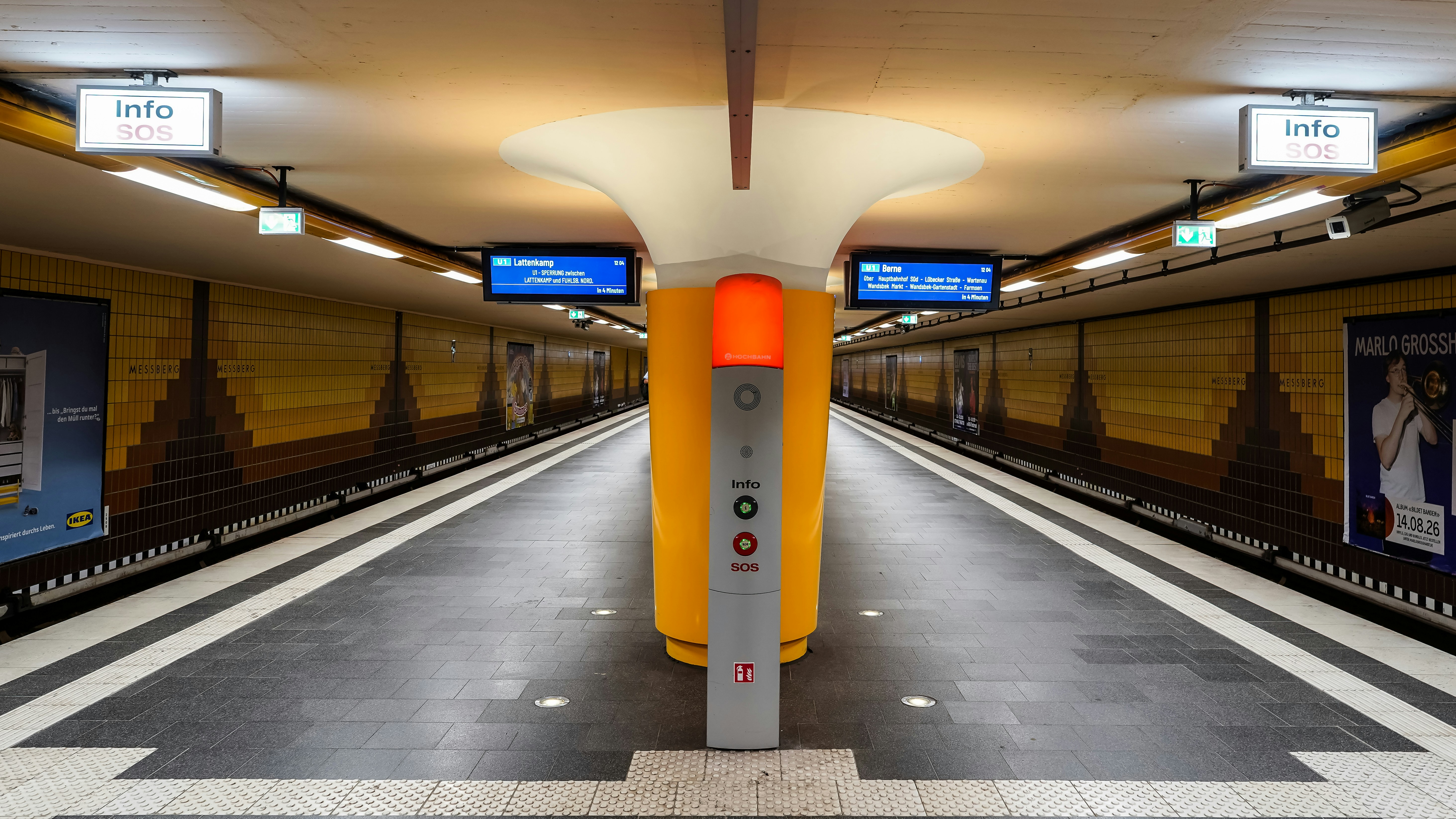 Mid-Cathedral of Rails: A Symmetrical Subway Platform