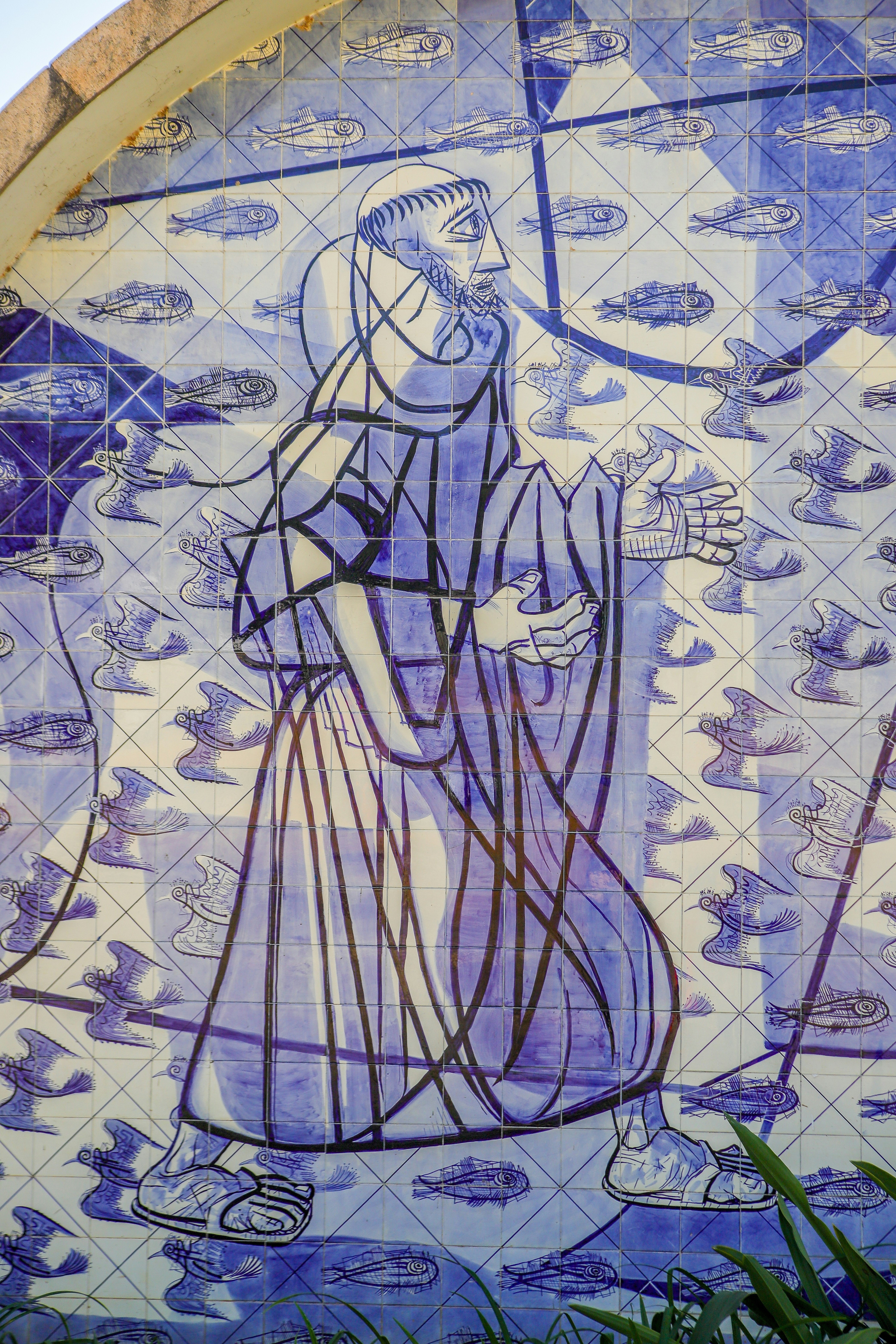Blue Rivulets: A Portrait in Tiles