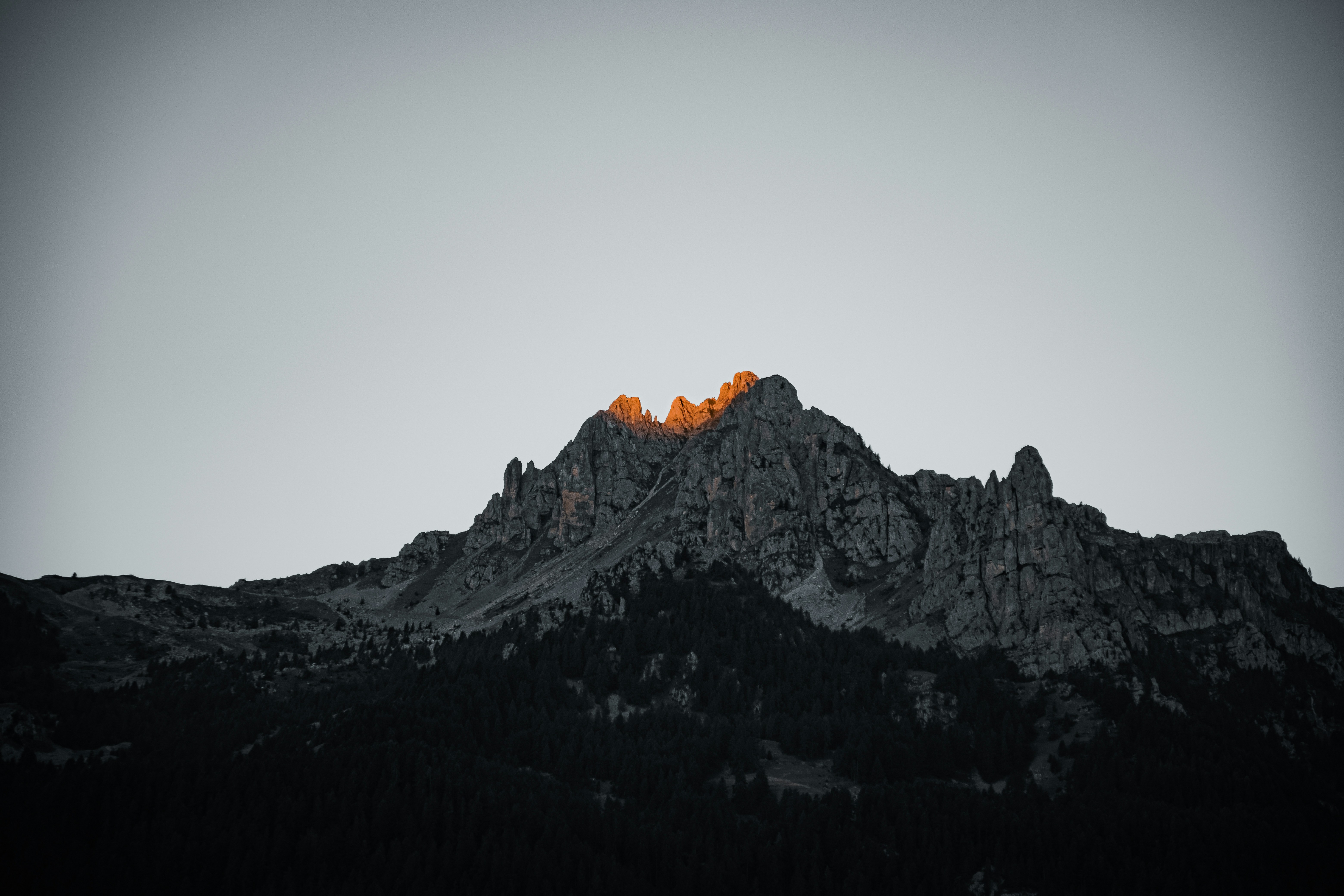 First Light on a Ridgetop Peak