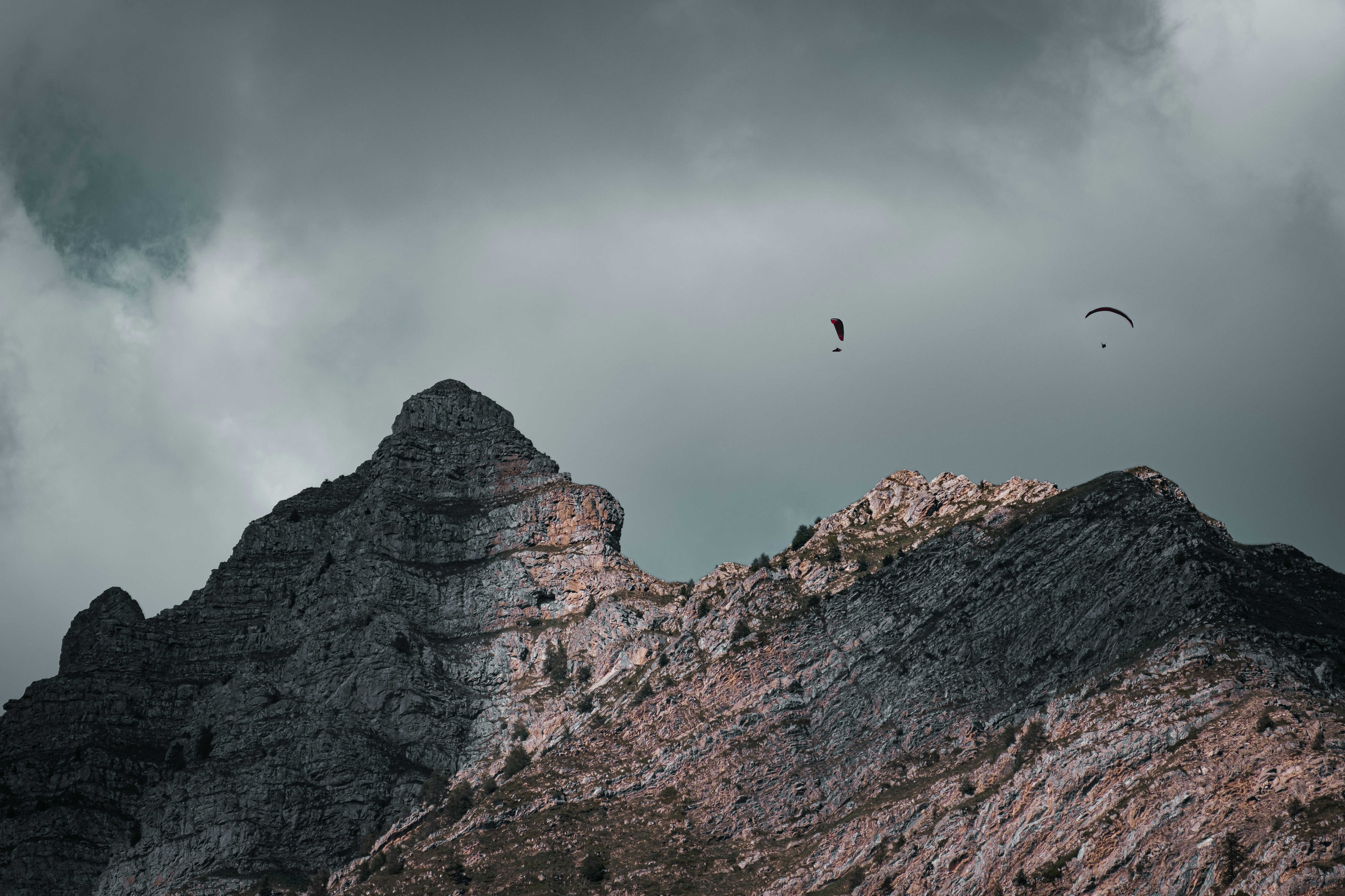 Ridgeline Drift Under a Looming Sky