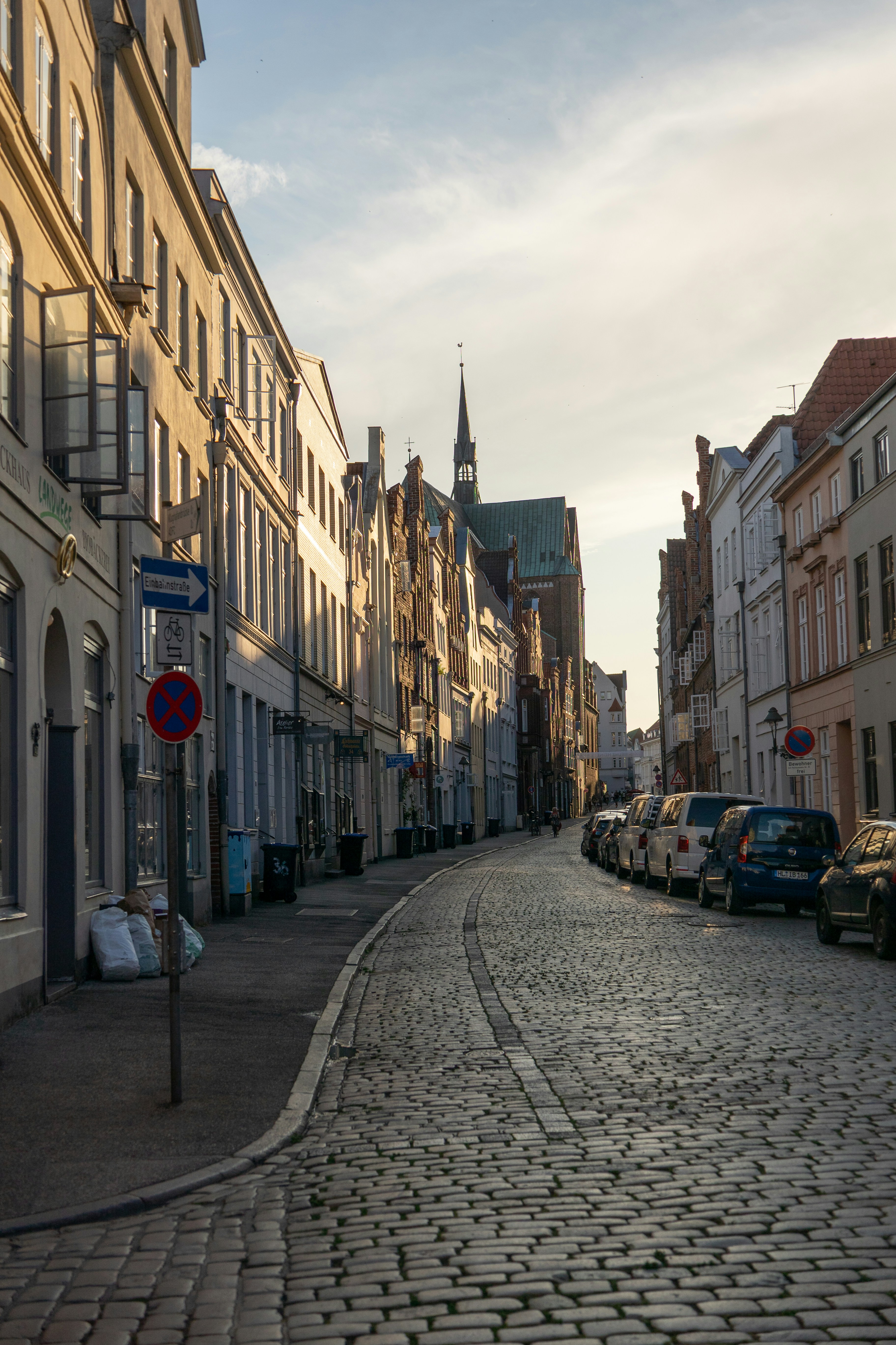 A street view in Lübeck, Germany.
