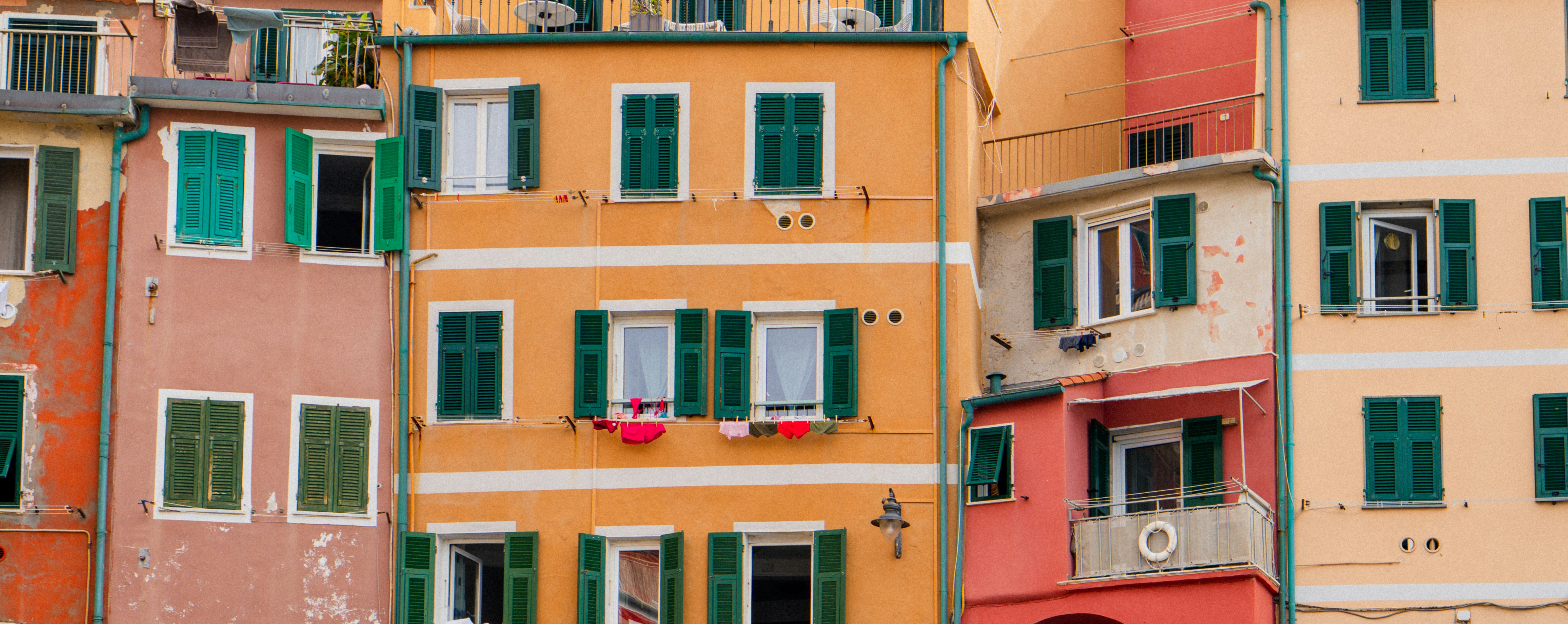 Colorful Facades of a Coastal Village