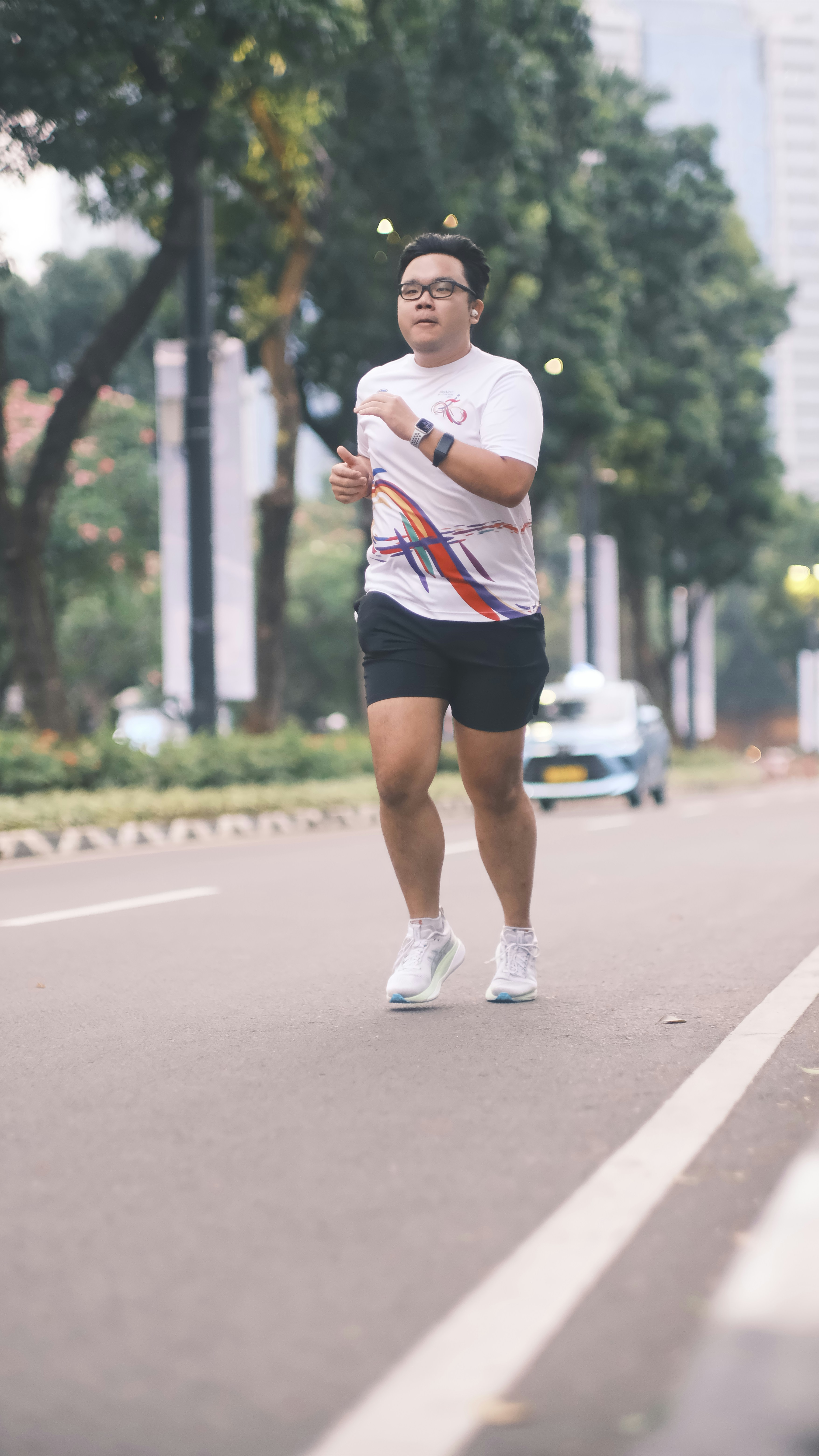 Runner in a Quiet City Boulevard