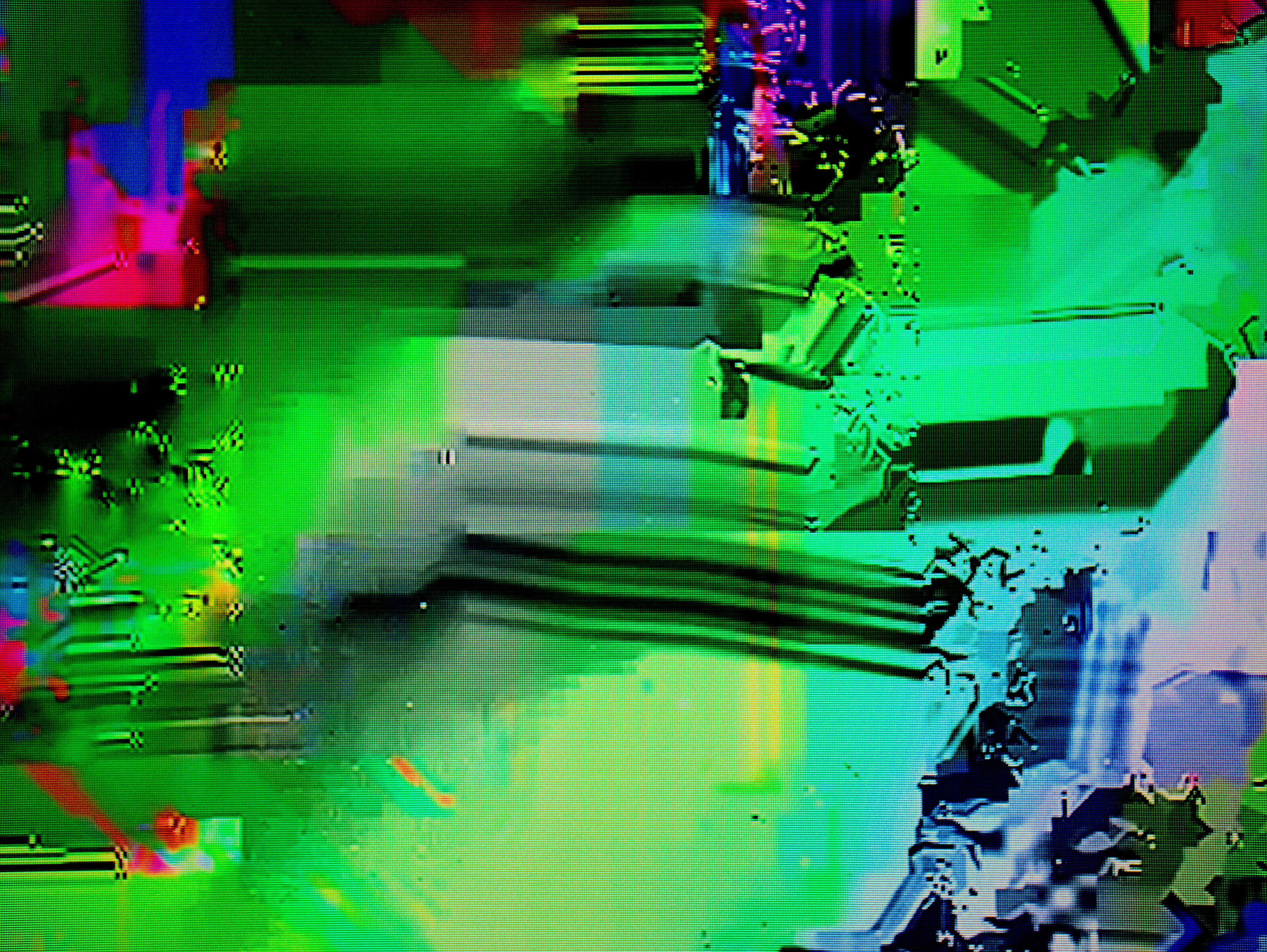 Glitched Prism: Neon Currents Across a Digital Faultline