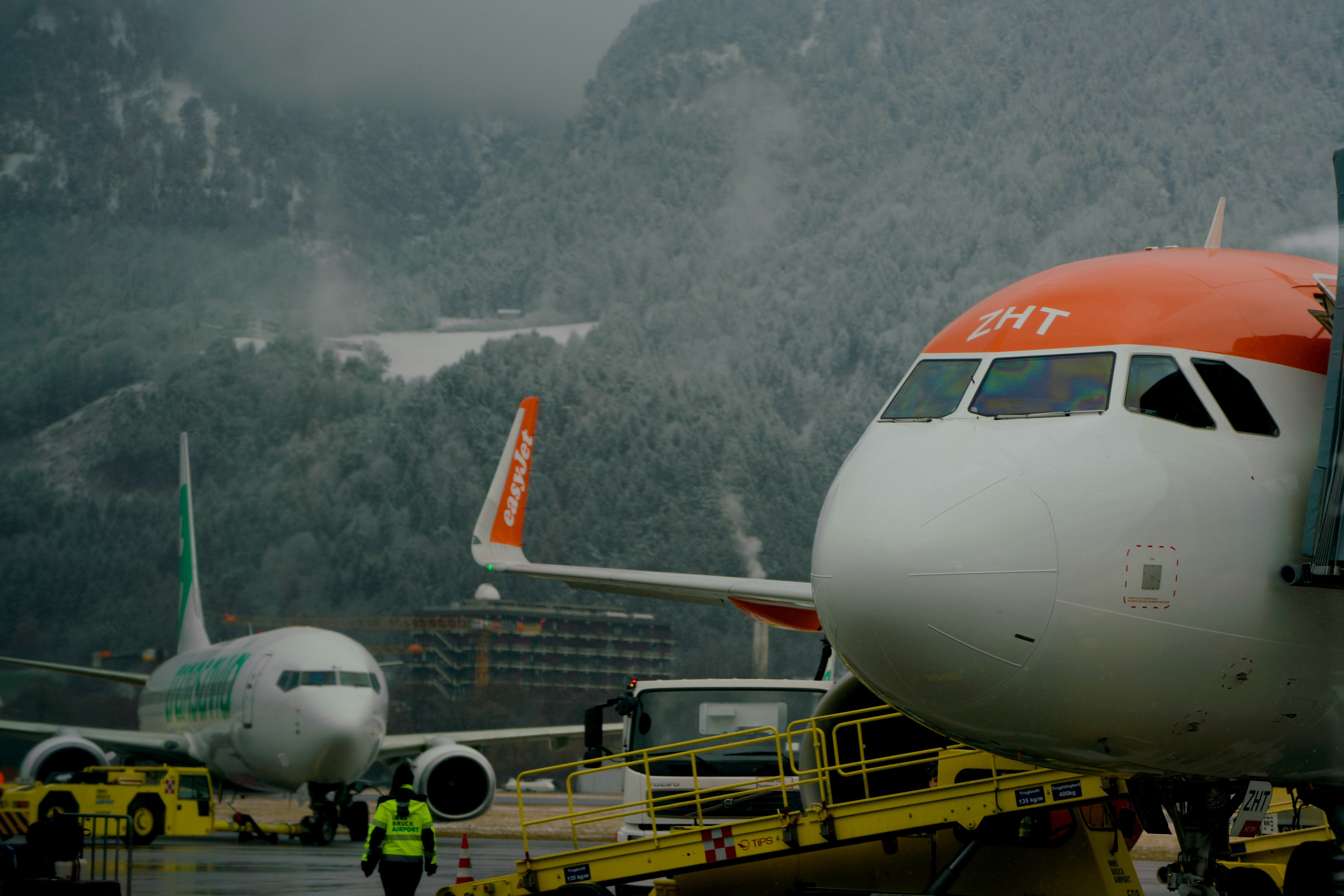Grounded in Progress: A Quiet Tarmac Moment with Two Jets