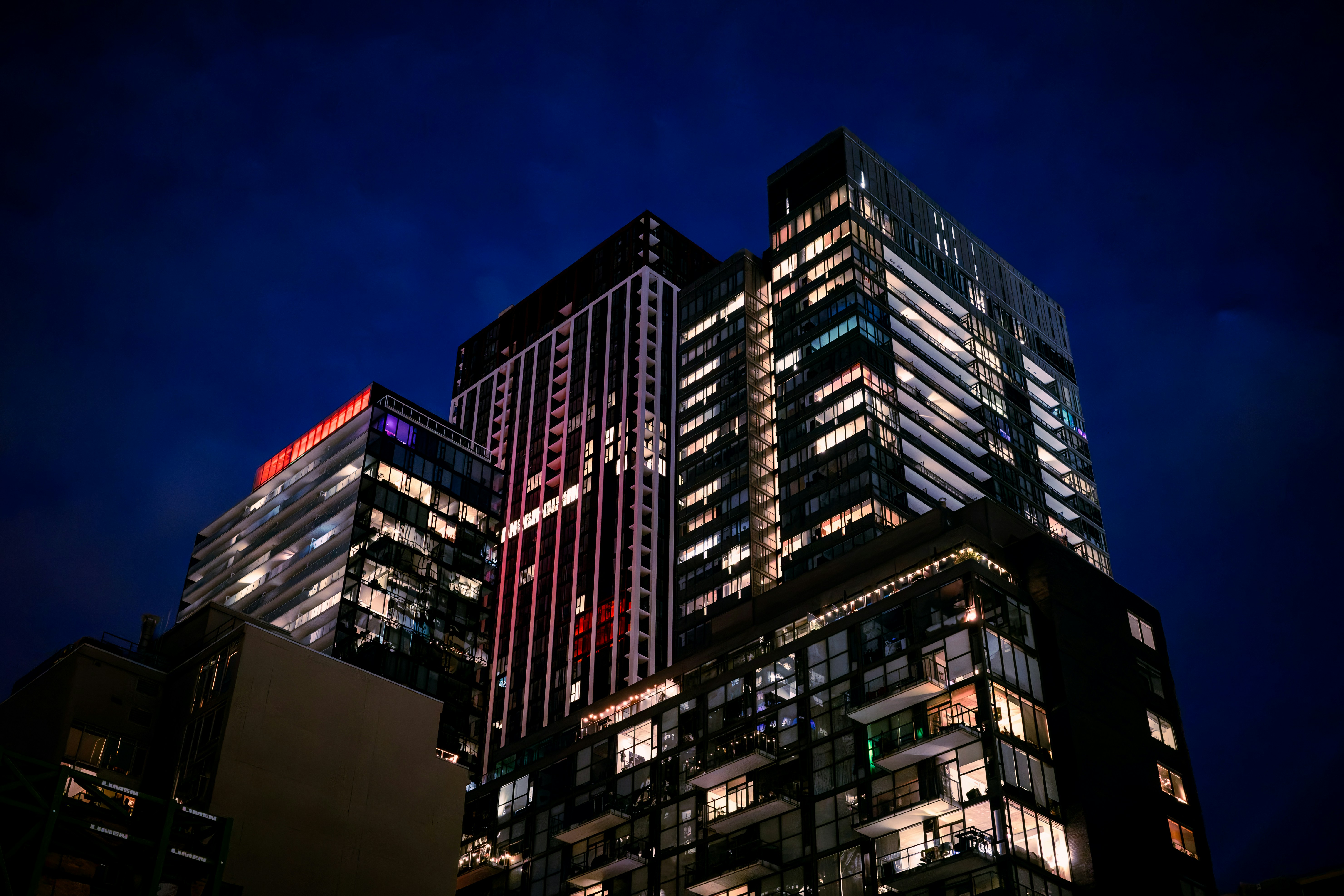Night Pulse of Glass Towers