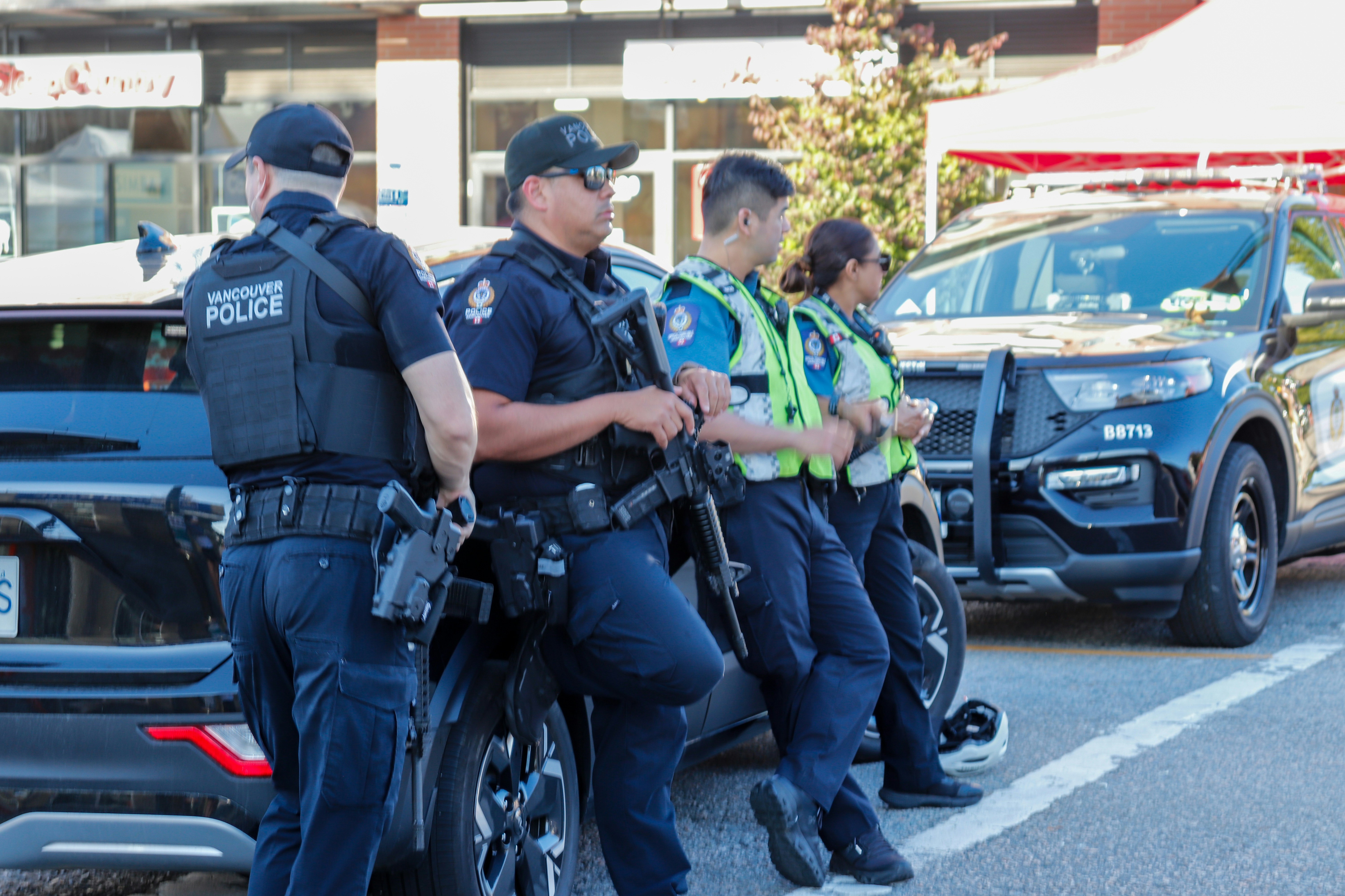 Line of Duty: Officers Ready at a Quiet Street Outpost