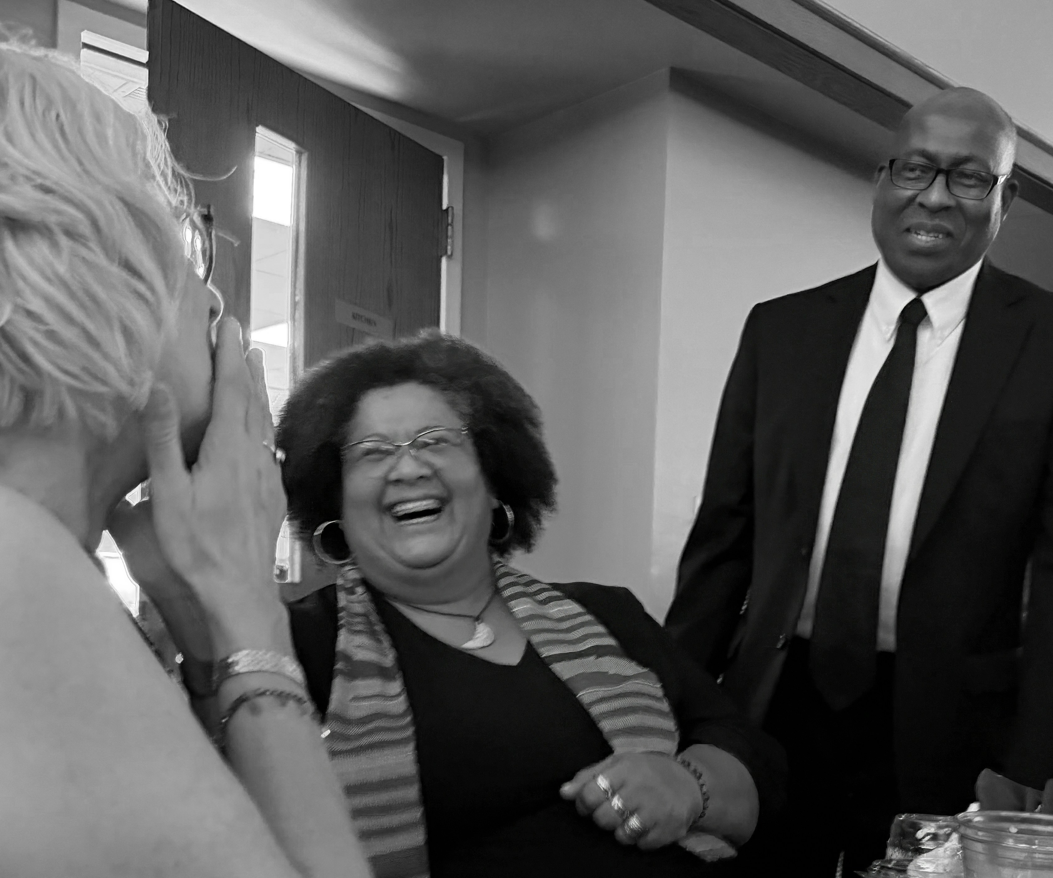 Joyful Confessional in a Moment of Laughter