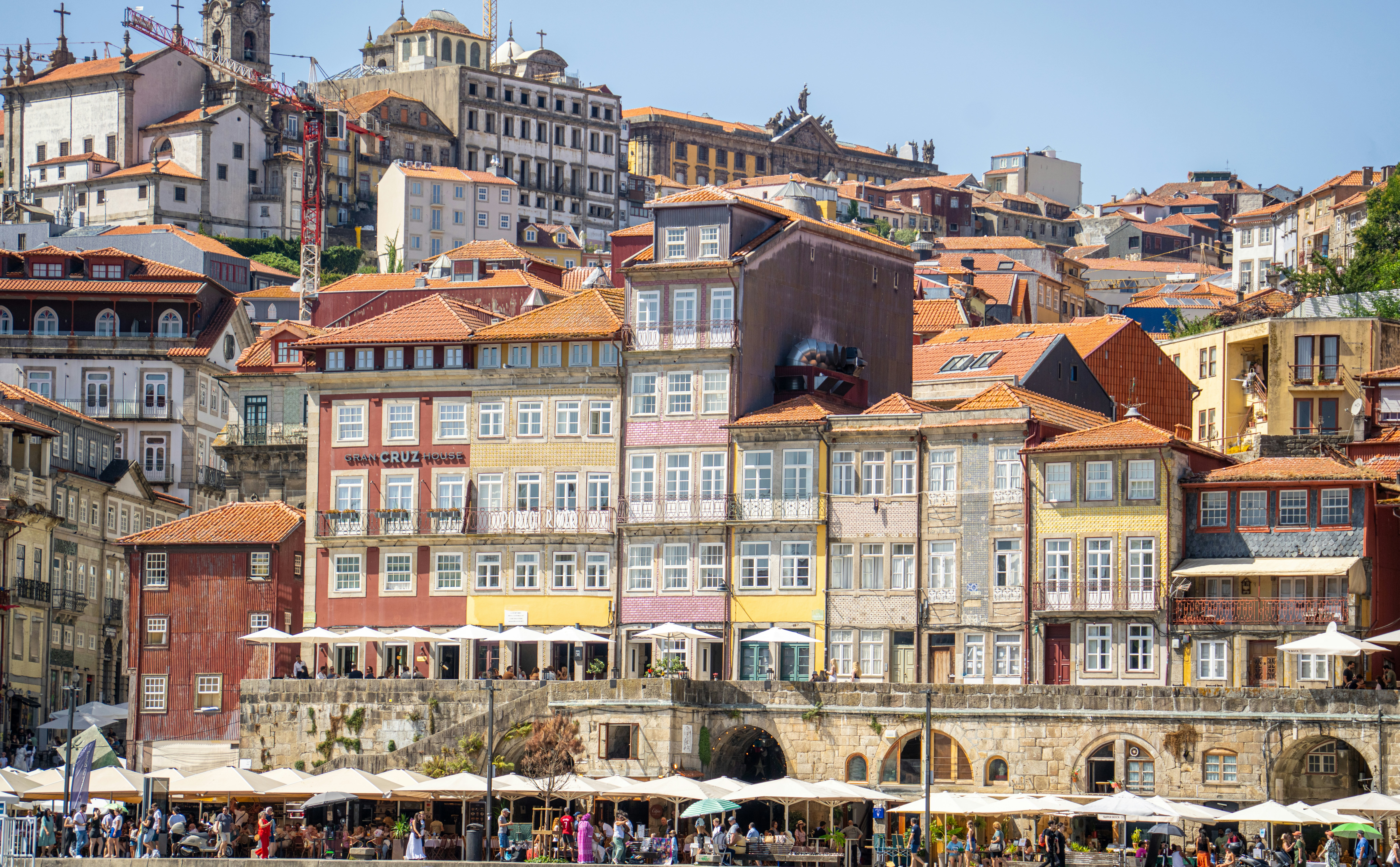 Lisbon’s Colorful Riverside: A Cascade of Terraced Townhouses