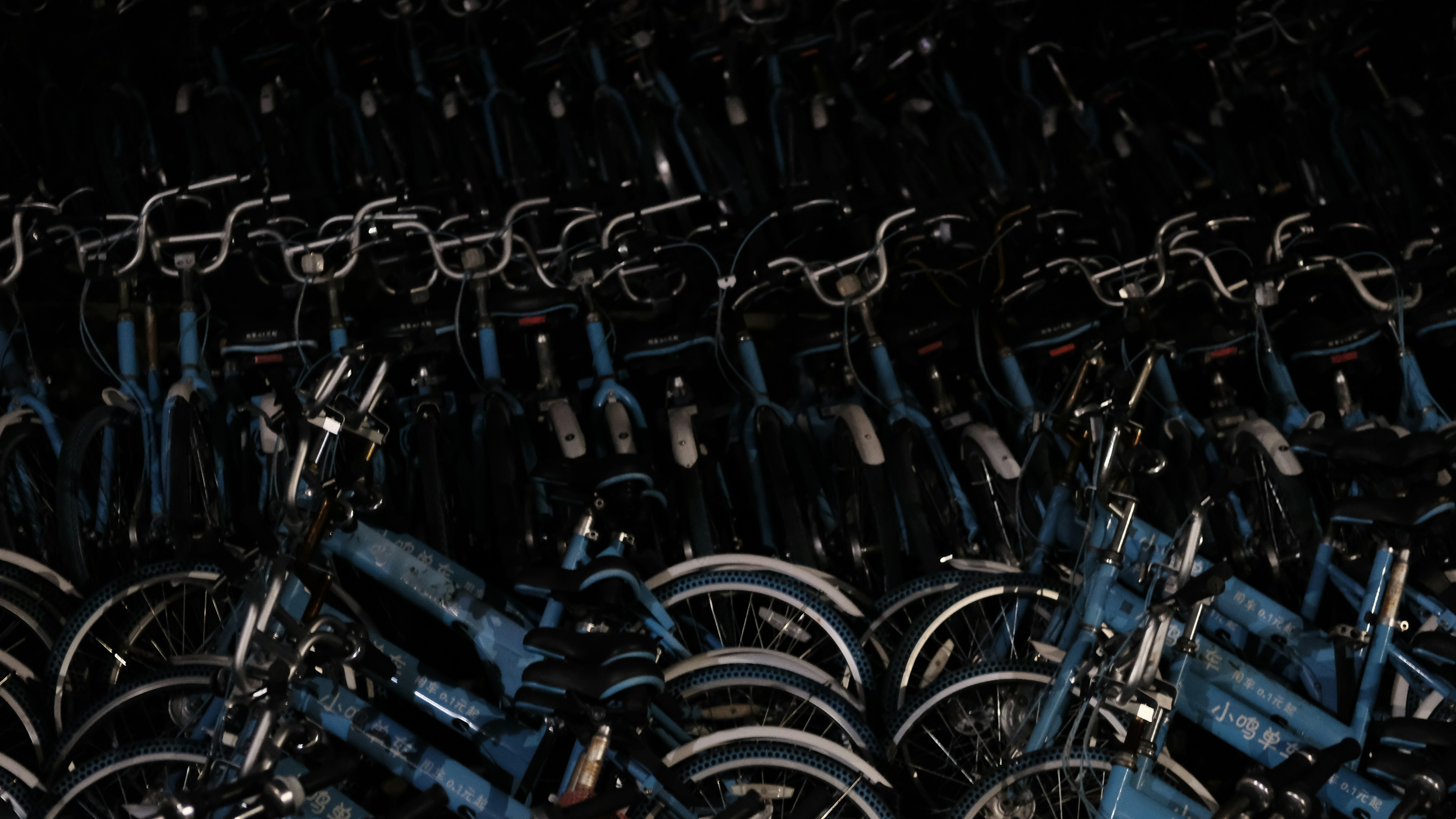 Locked in the Chain: A Quiet Sea of Bicycles