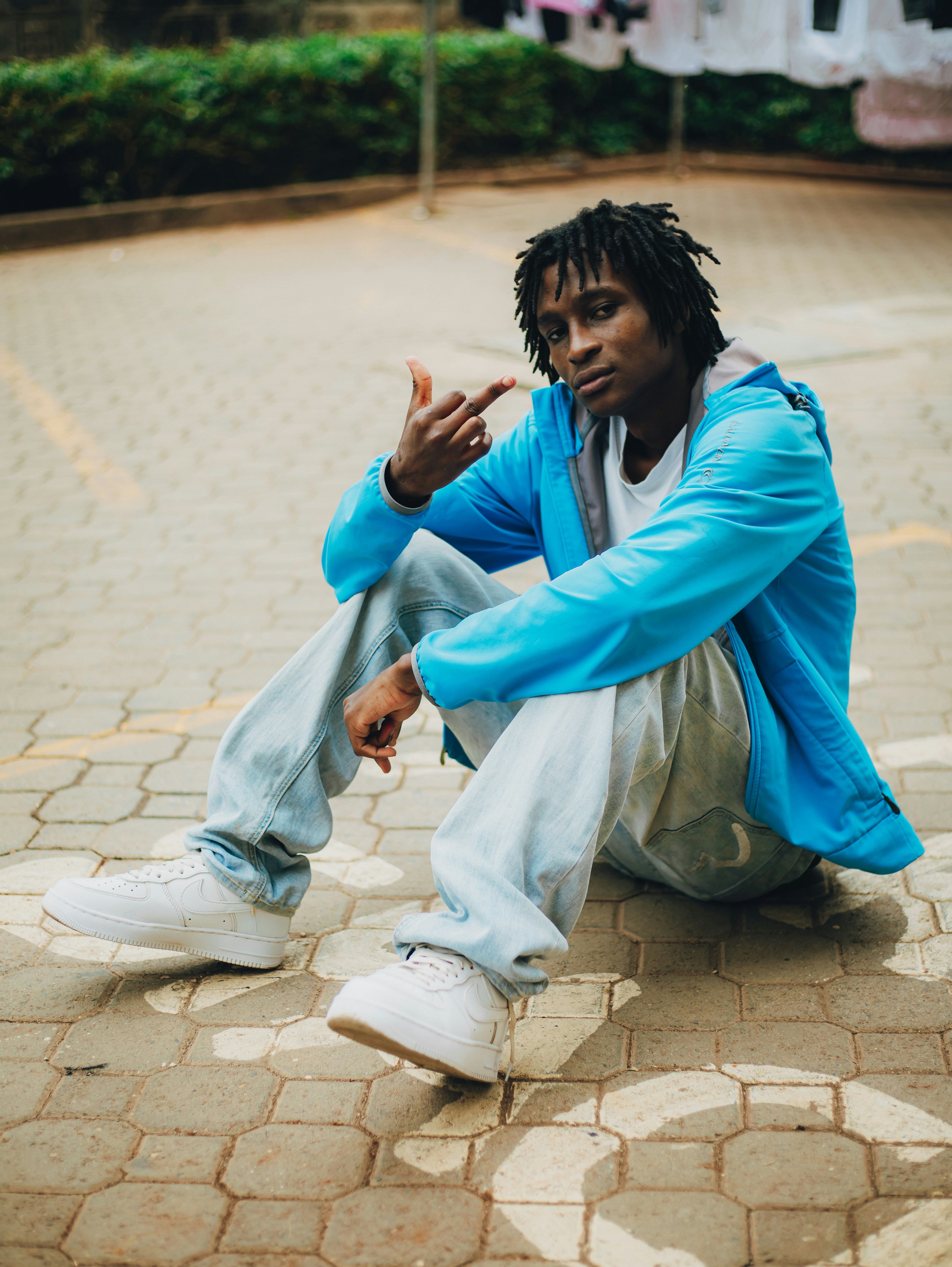 Blue Hoodie, Gray Jeans, and Quiet Confidence: A Street Portrait