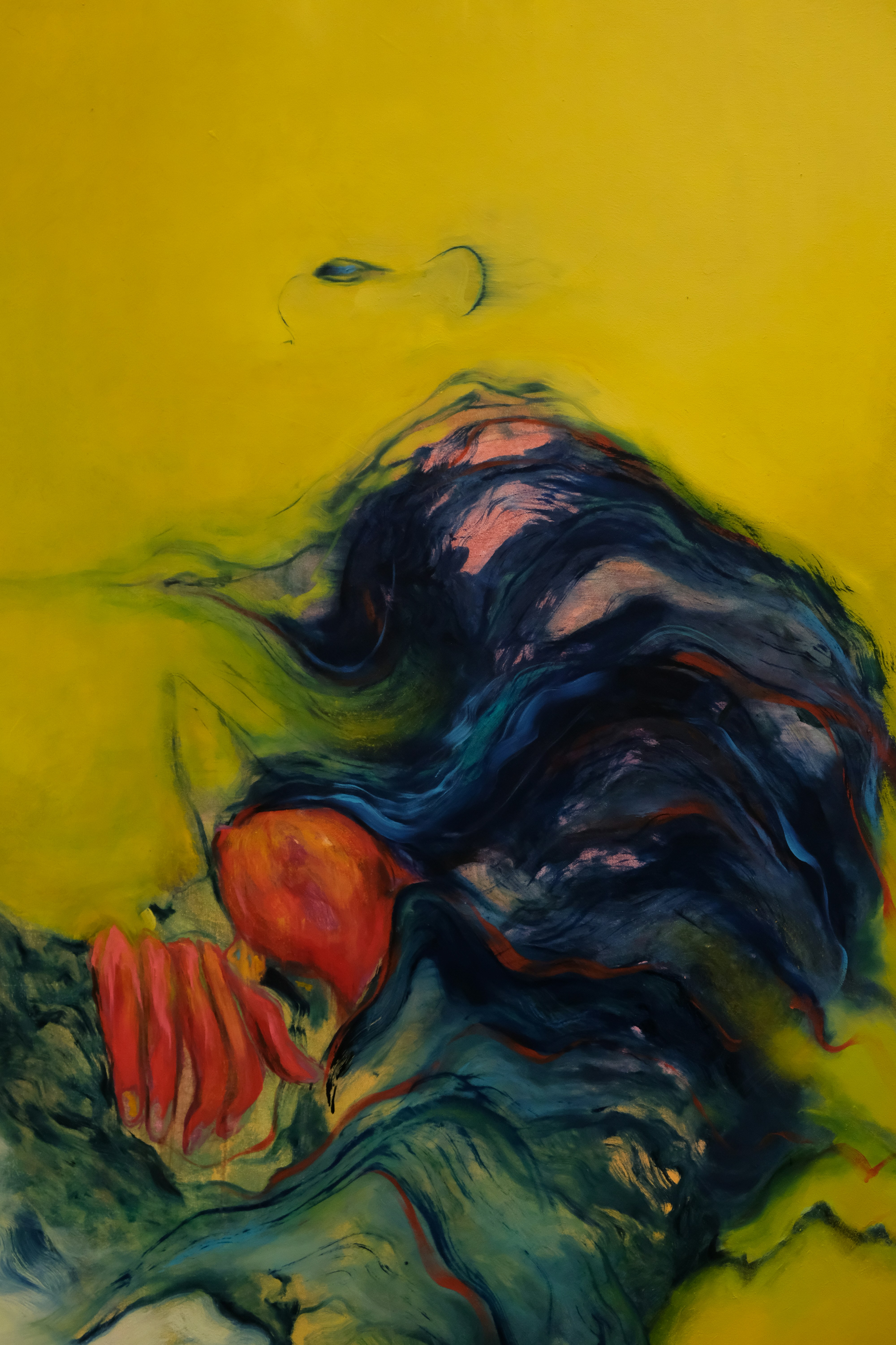 Swirl of Color: A Yellow Resonance with a Red Contour
