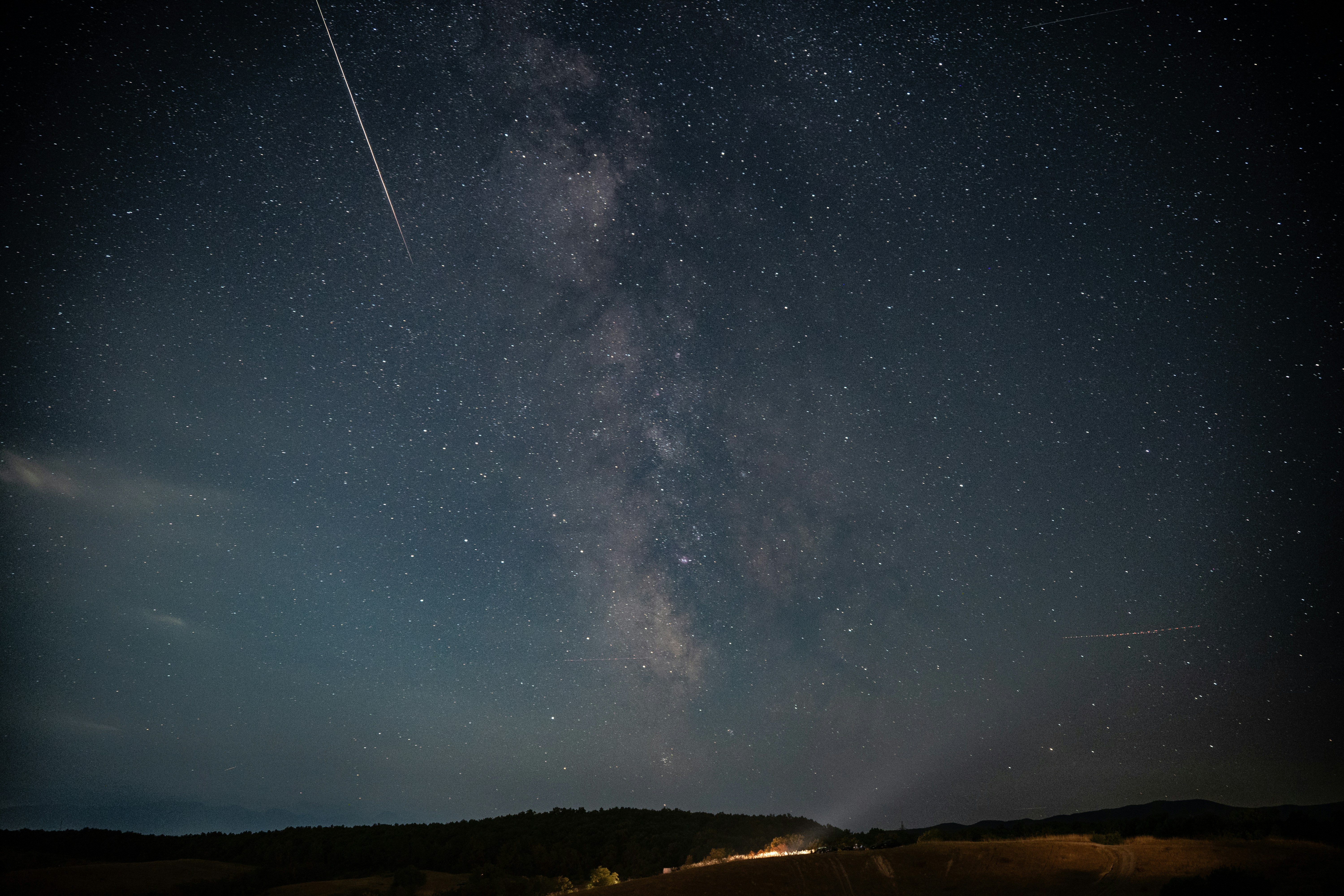 Milky Way Arc Over Quiet Dune Ridge