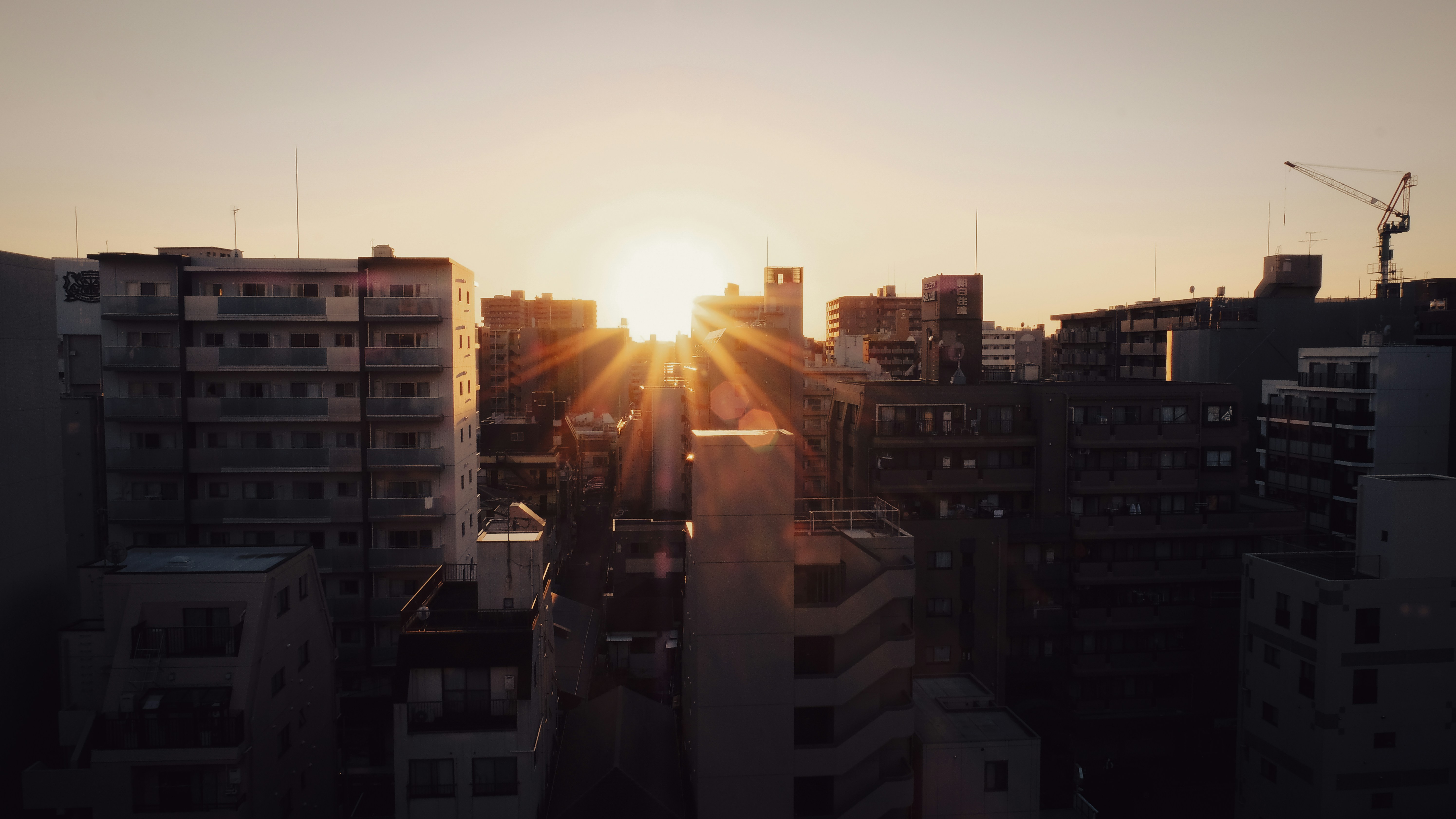Sunrise Crown over a Quiet City
