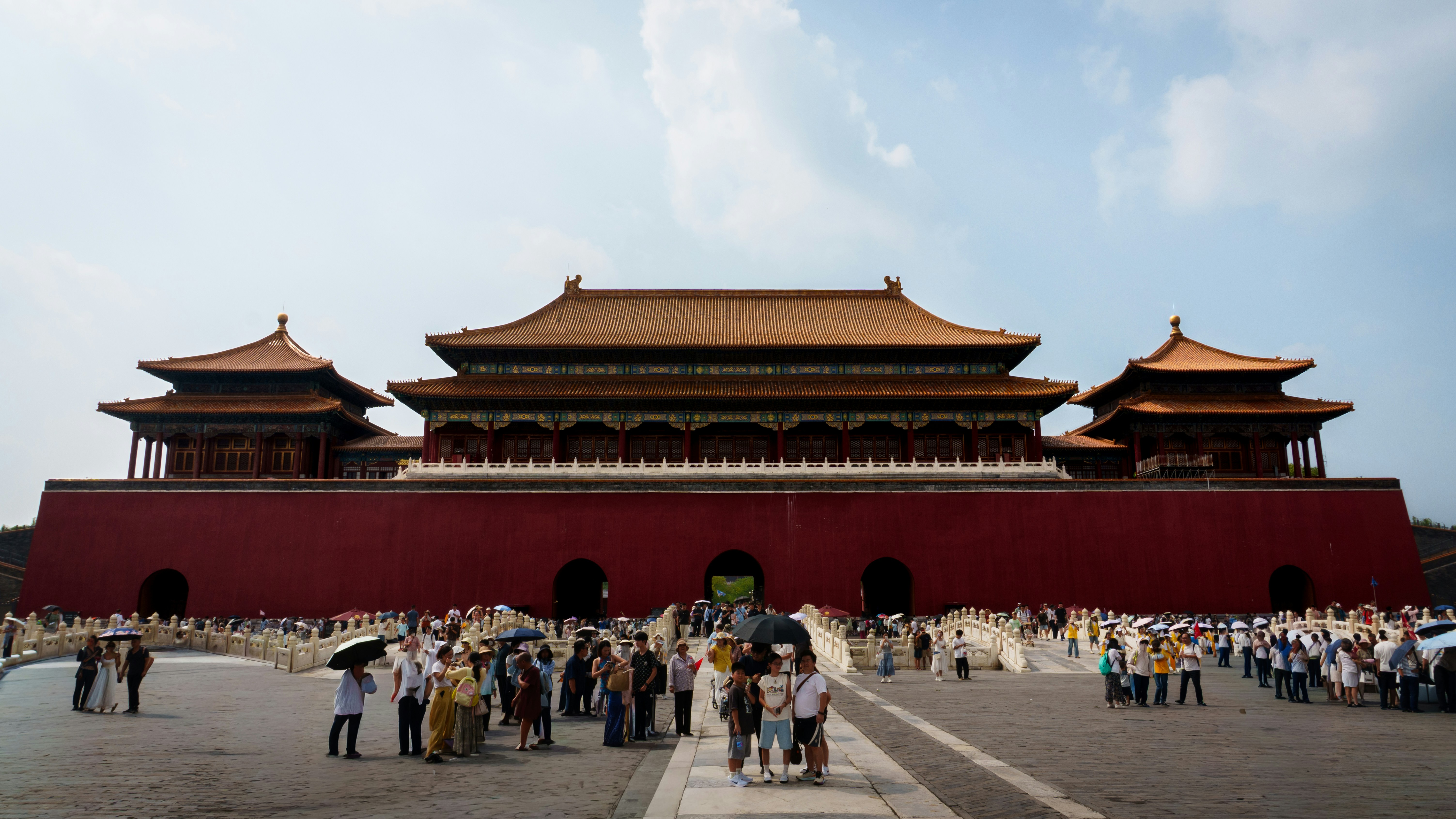 The Gate of Heavenly Peace: A Quiet Crowd Before a Majestic Complex