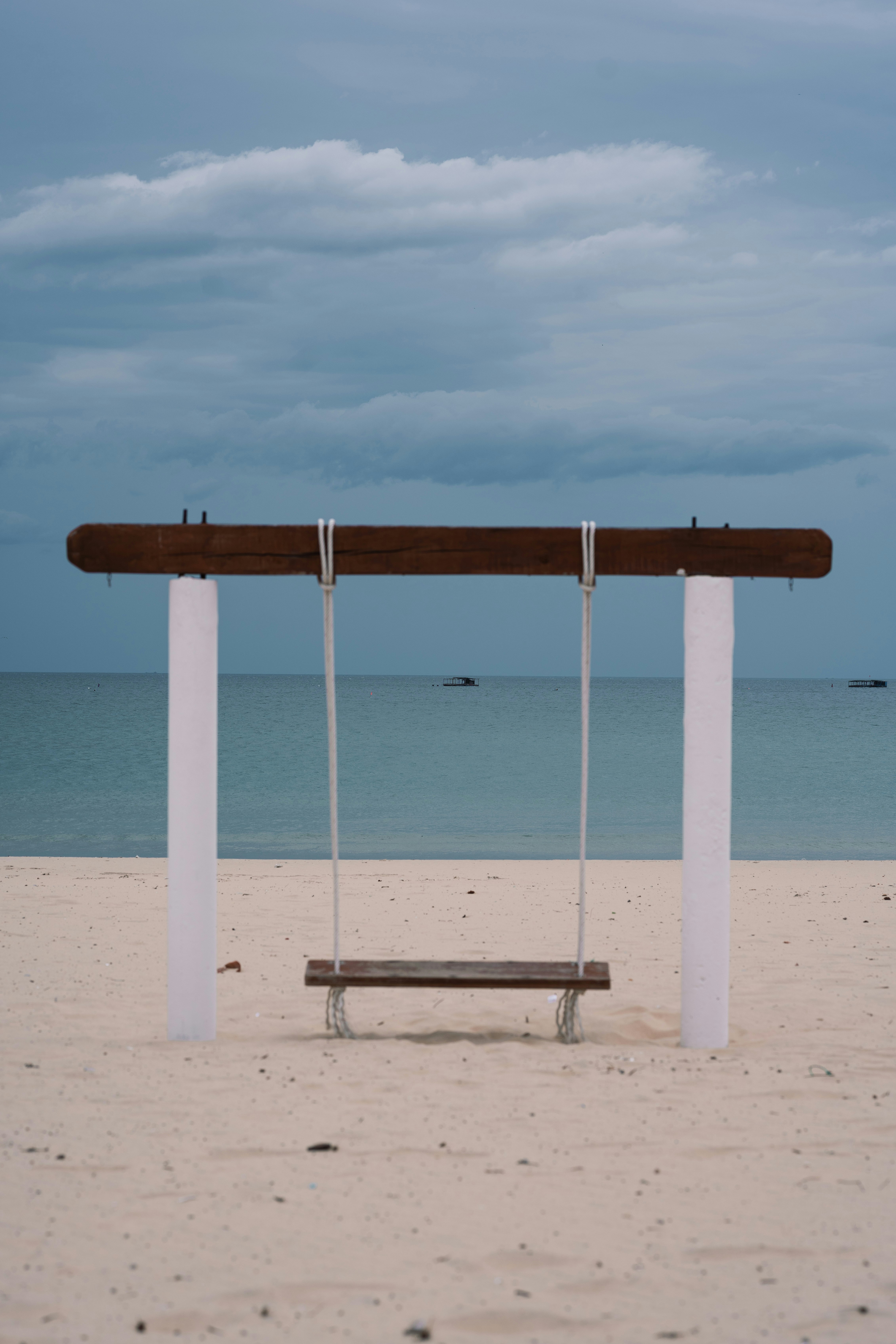 Solitary Swing on a Quiet Seashore