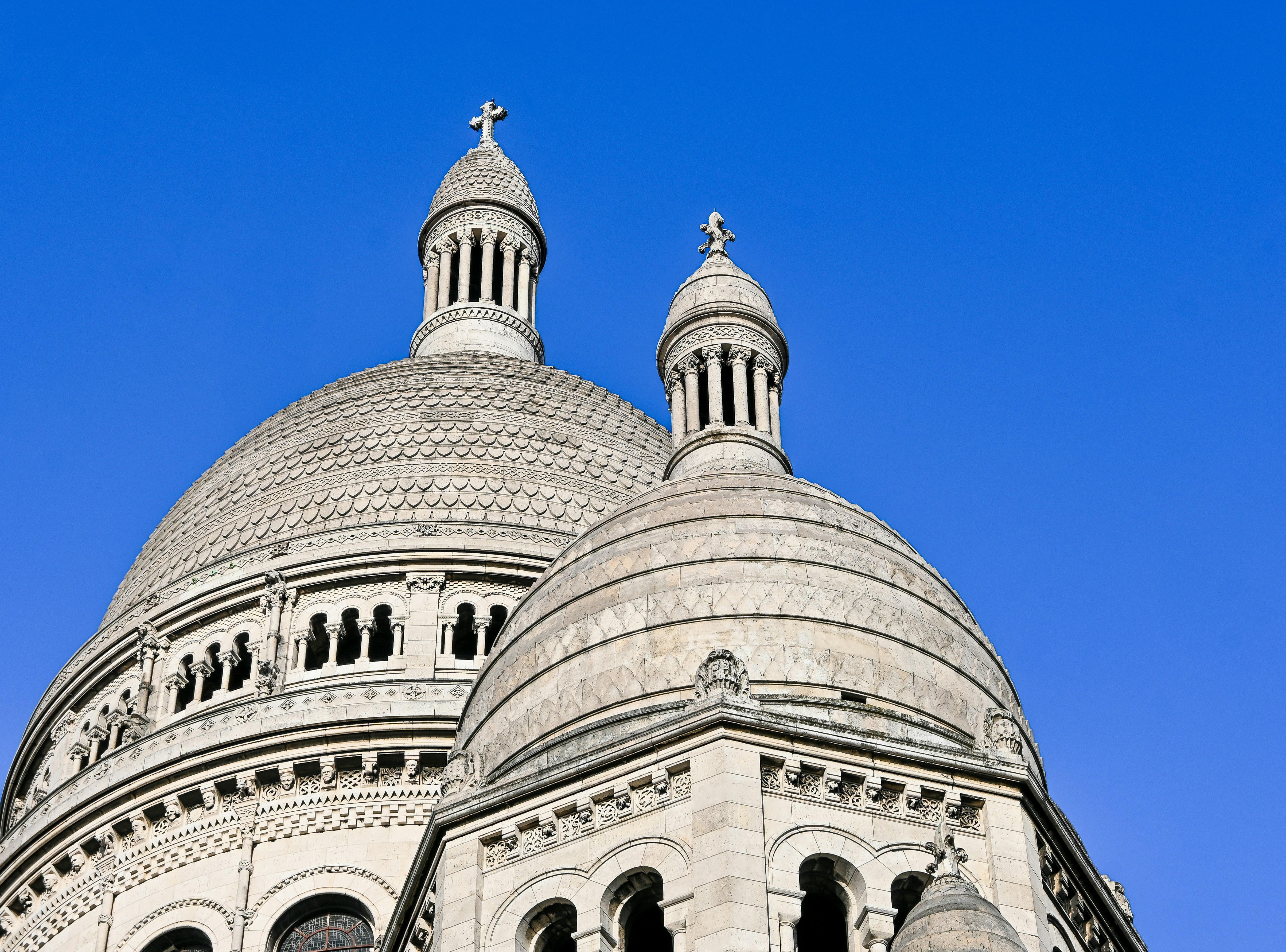 Architectural Hymn: The Basilica Domes Against a Pristine Sky