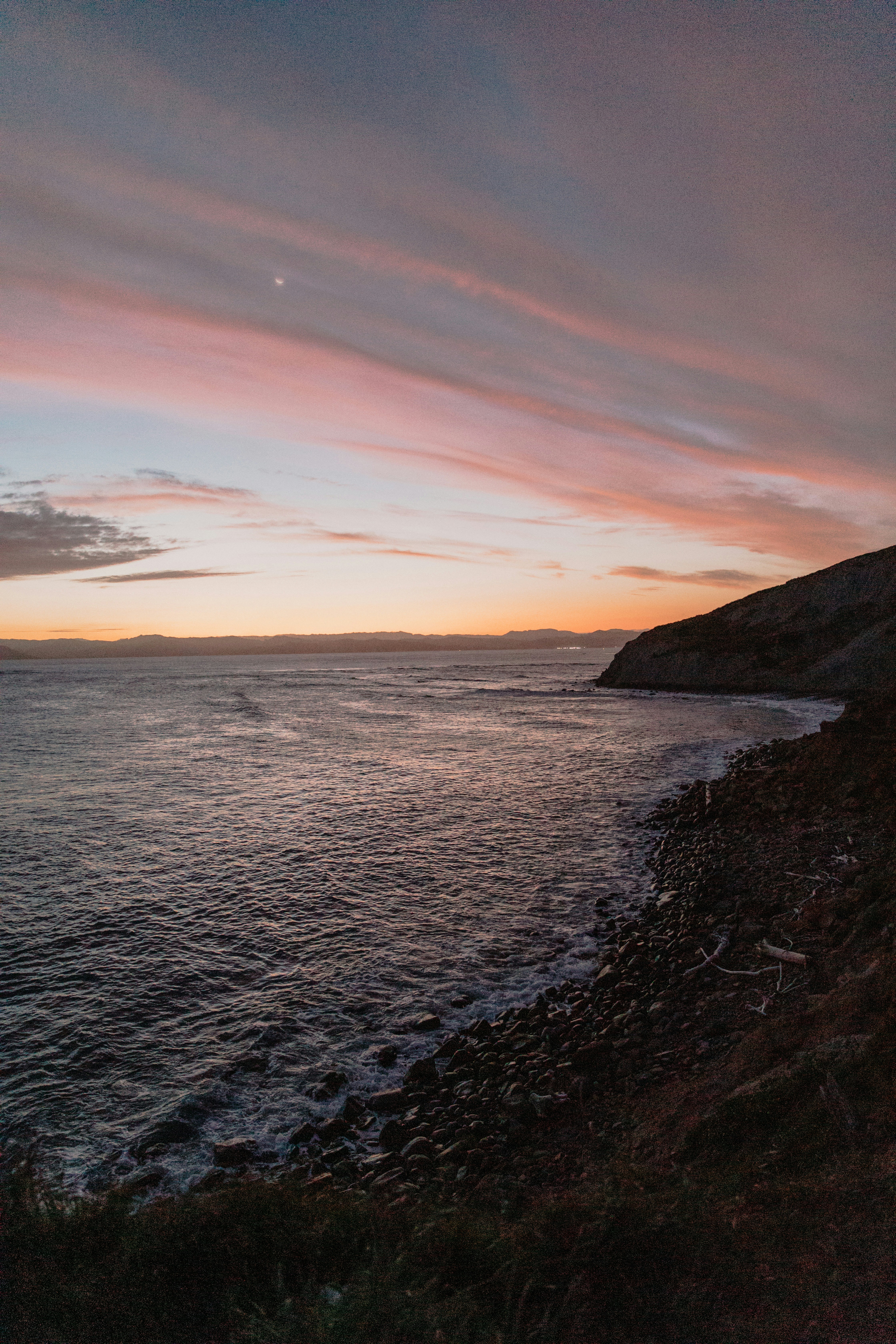 Sunset Over the Rocky Shoreline