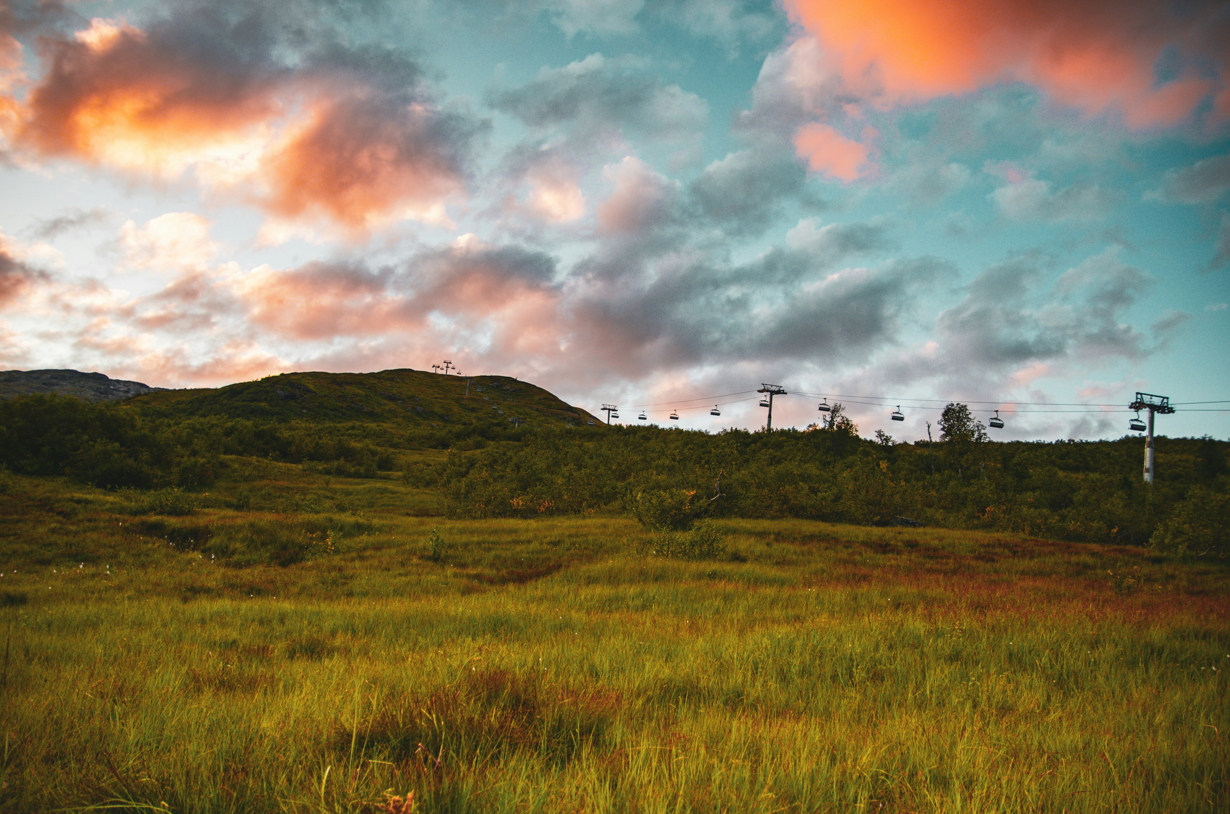 Sunlit Moor Under a Drama of Clouds