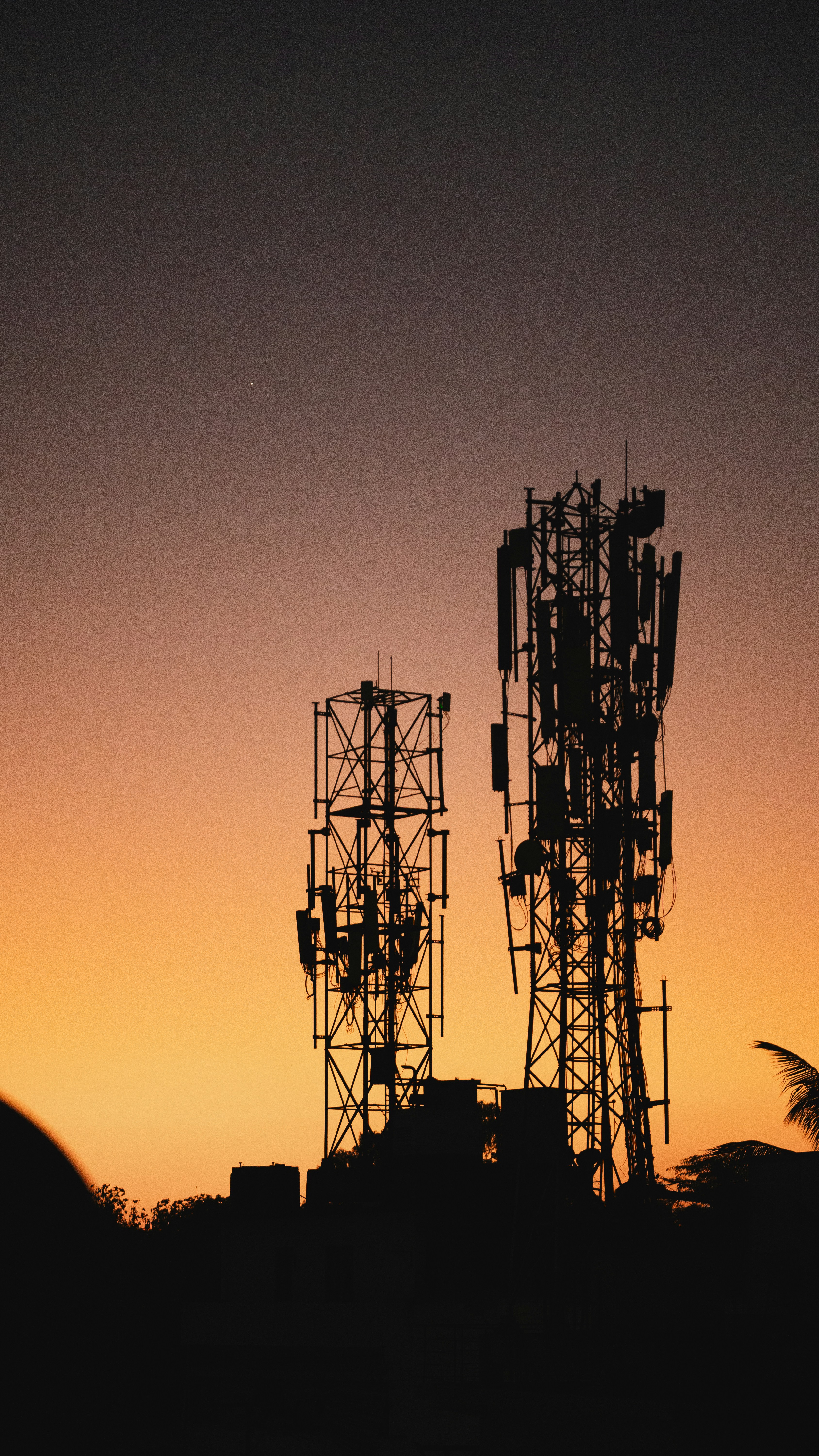 Silhouetted Cellular Giants Against a Gradient Dusk