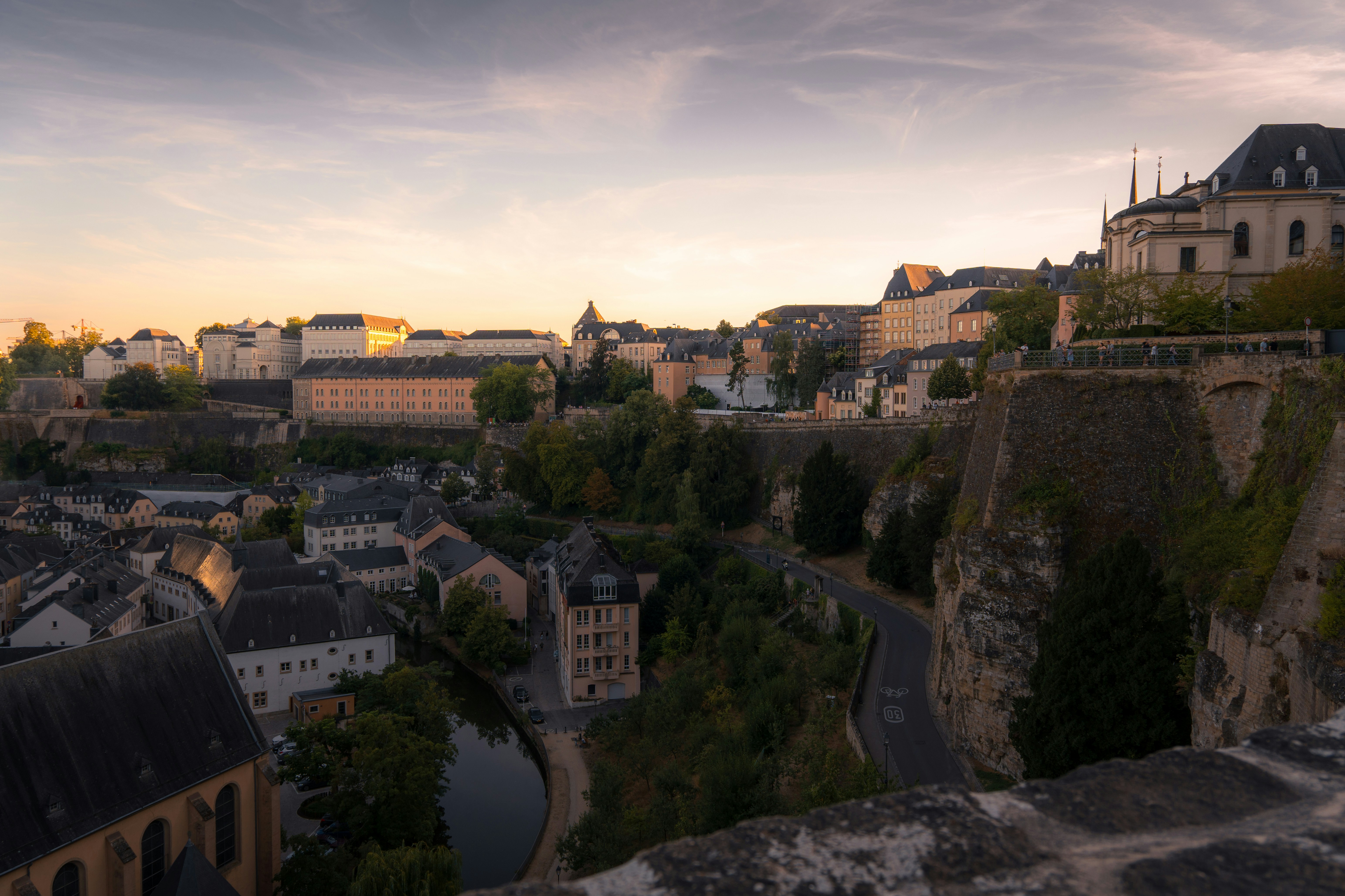 Rising Dawn Over the Castle Cliffs