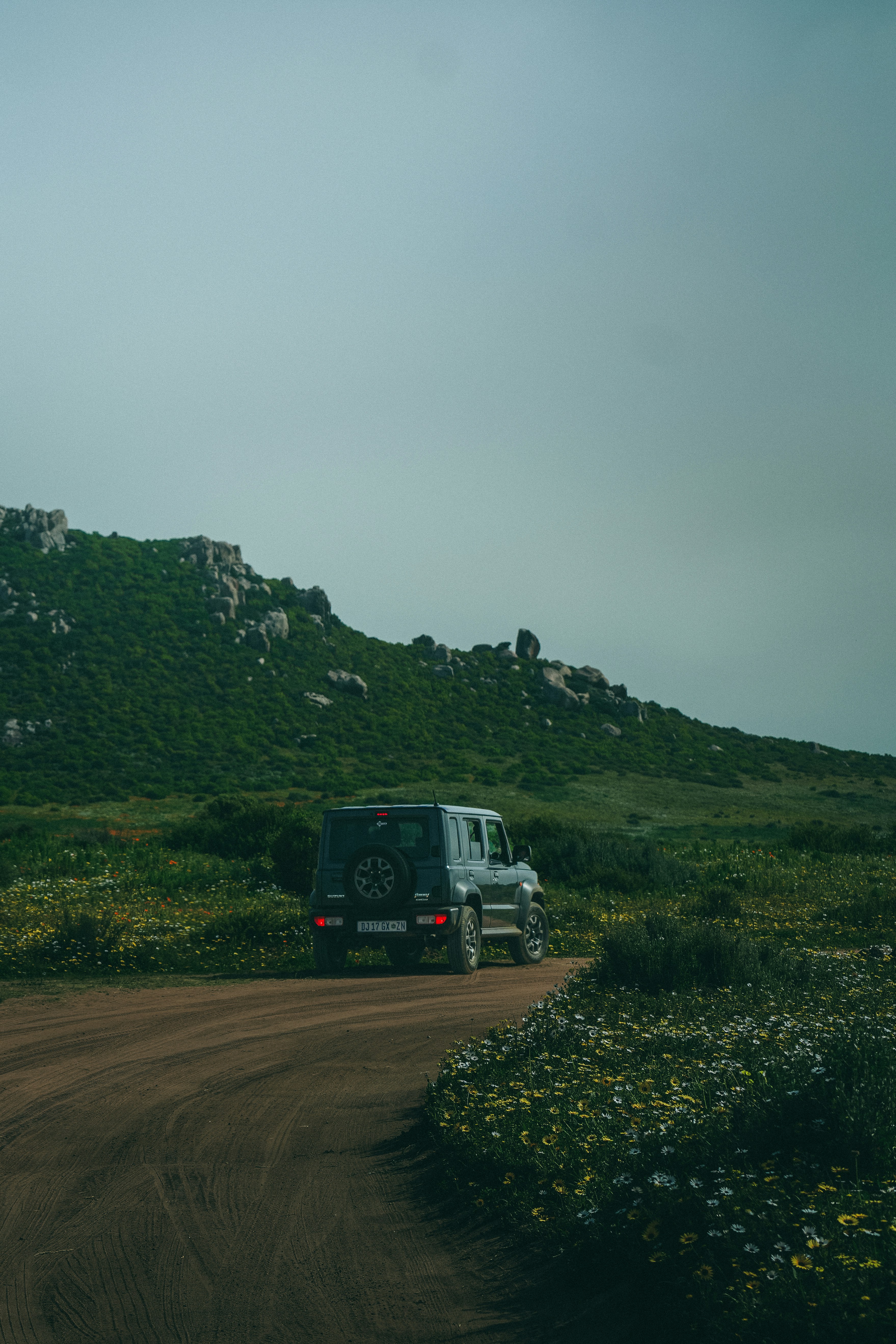 Dusty Road to the Hilltop en route through wildflower spray
