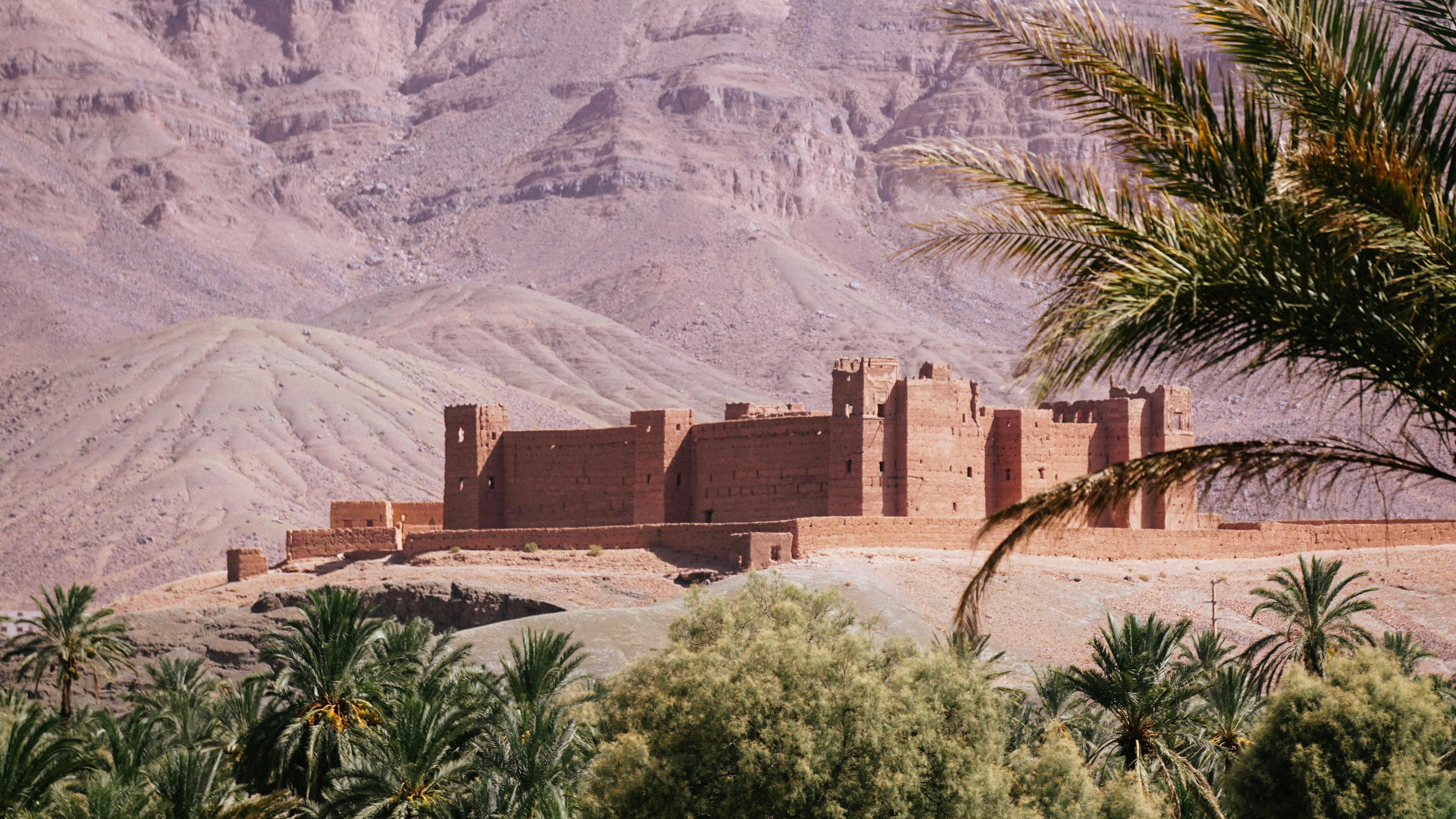Desert Fortress Looming Over Oasis Greens