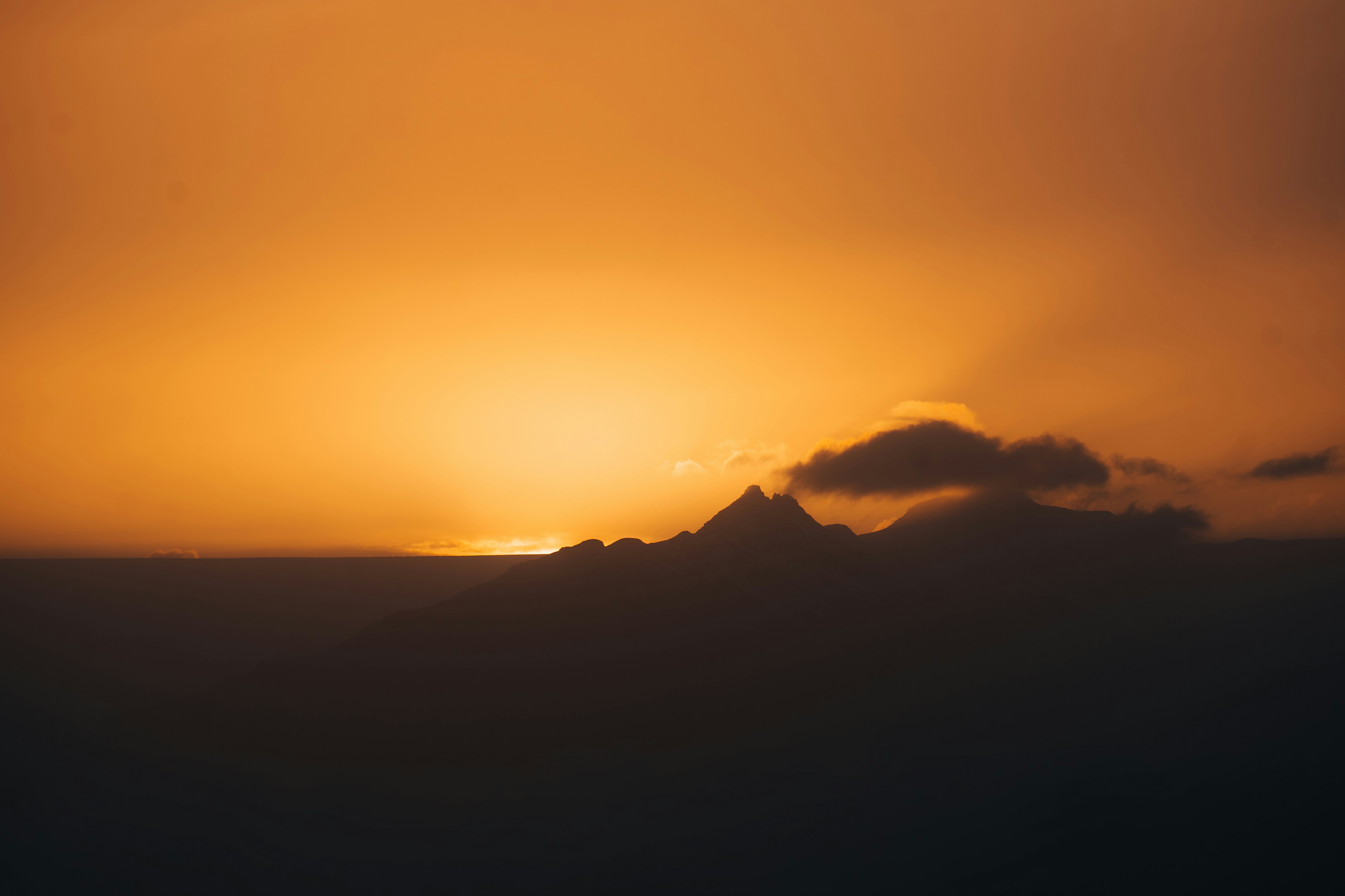Silhouetted Horizon at Golden Hour