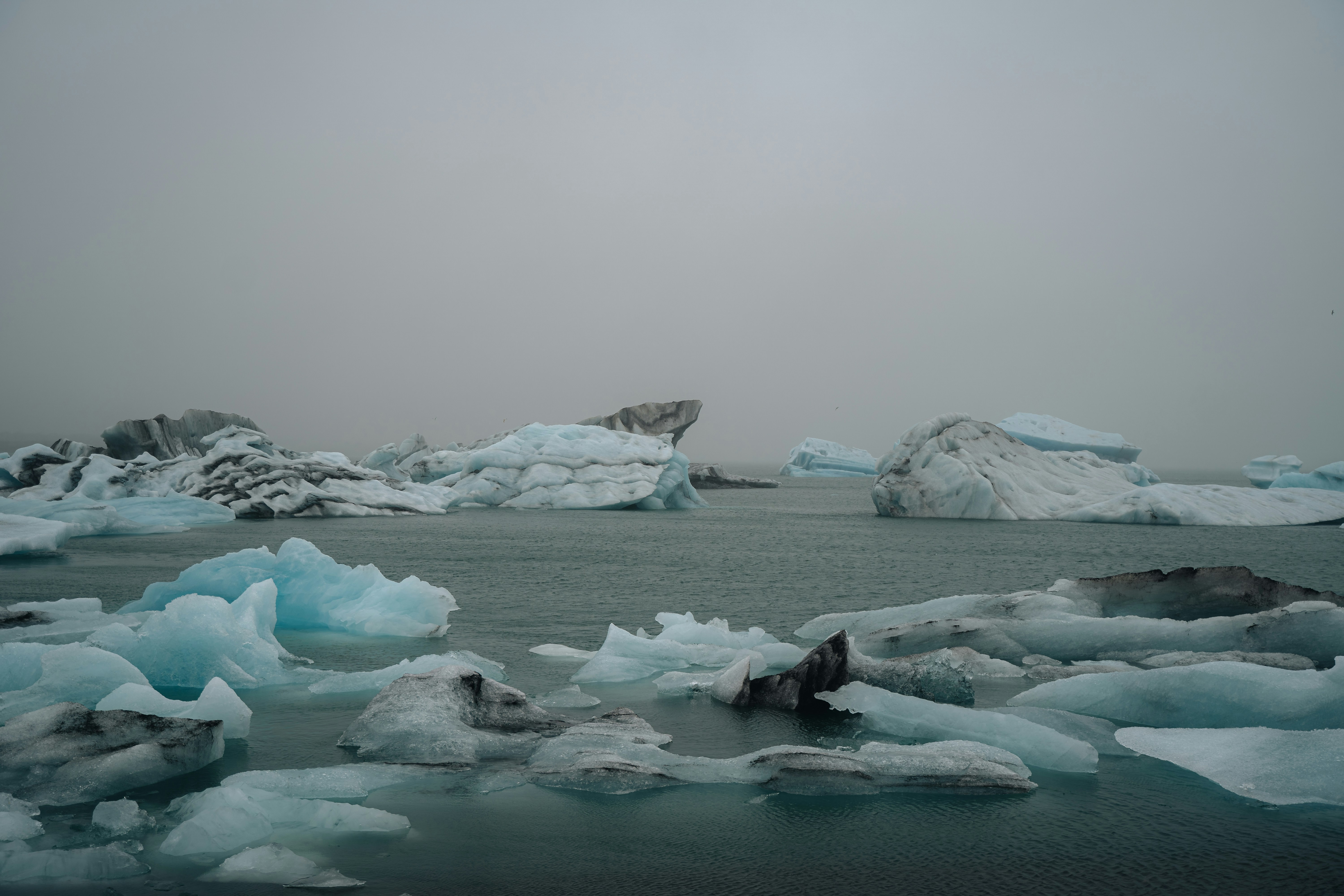 Icy Caldera of Icebergs: A Quiet Arctic Corridor