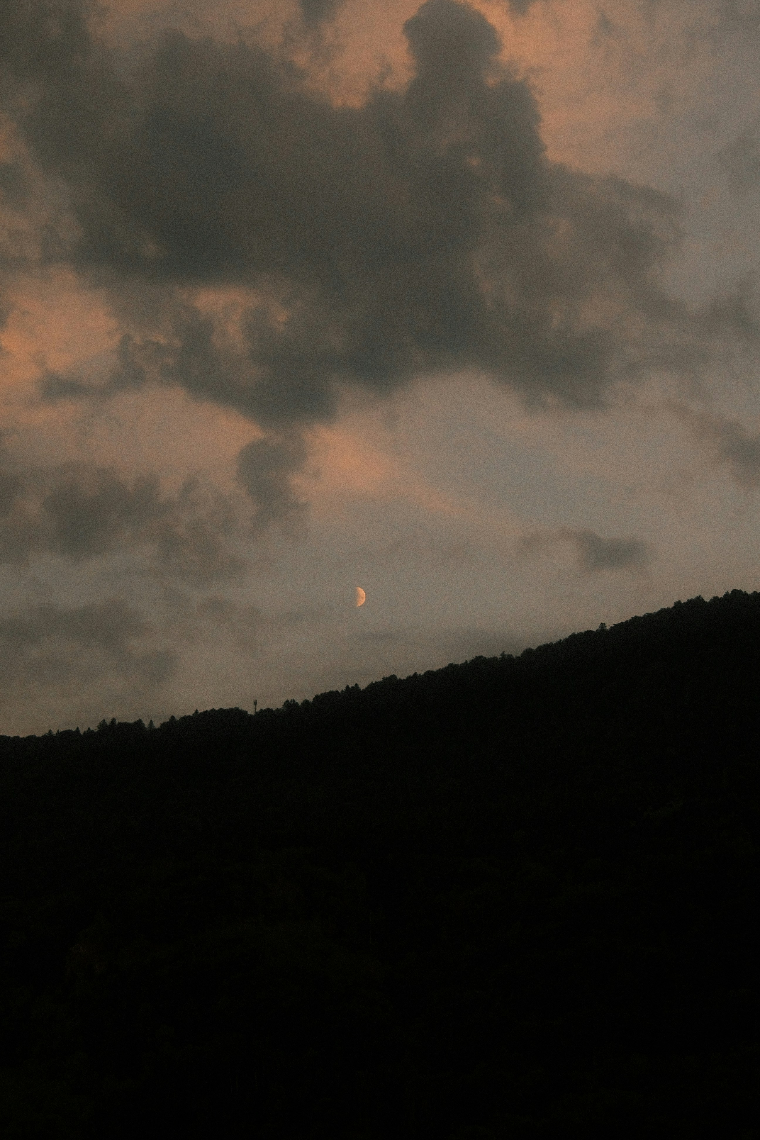 Moonlit Dusk Over Quiet Ridge