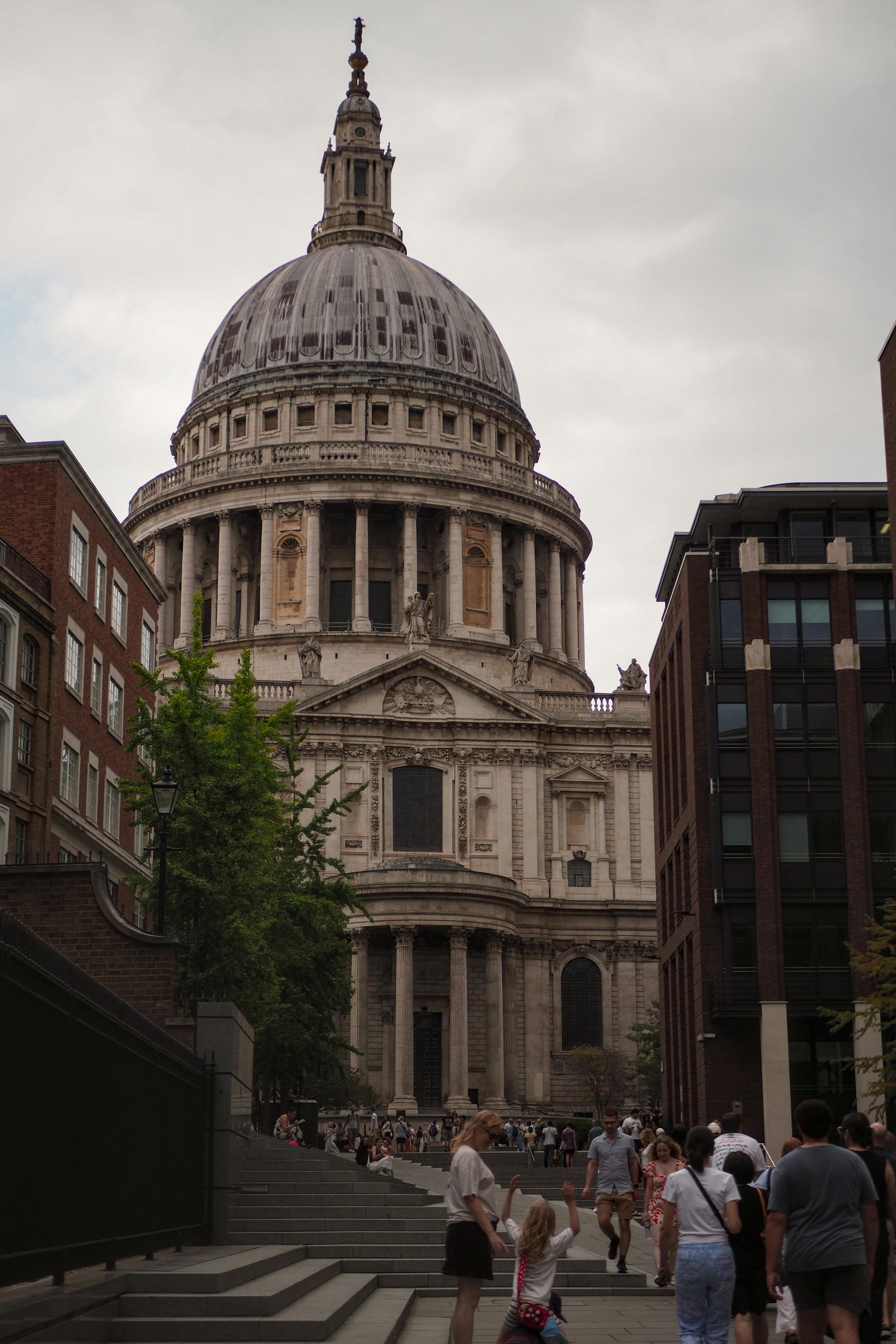 St. Paul’s Dome Rising Over a City Walk