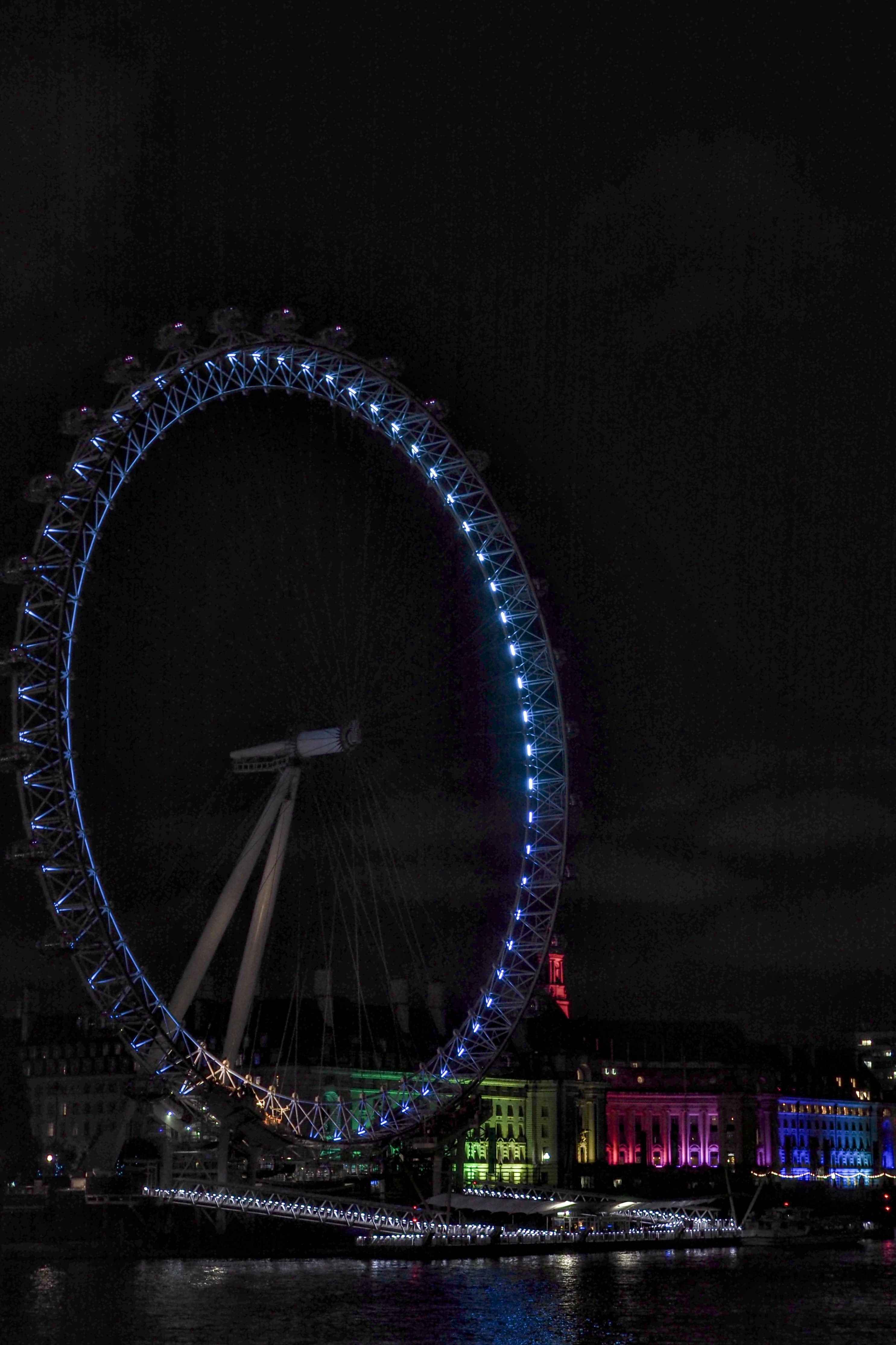 Illuminated Wheel Over London: Night Lights on the Thames
