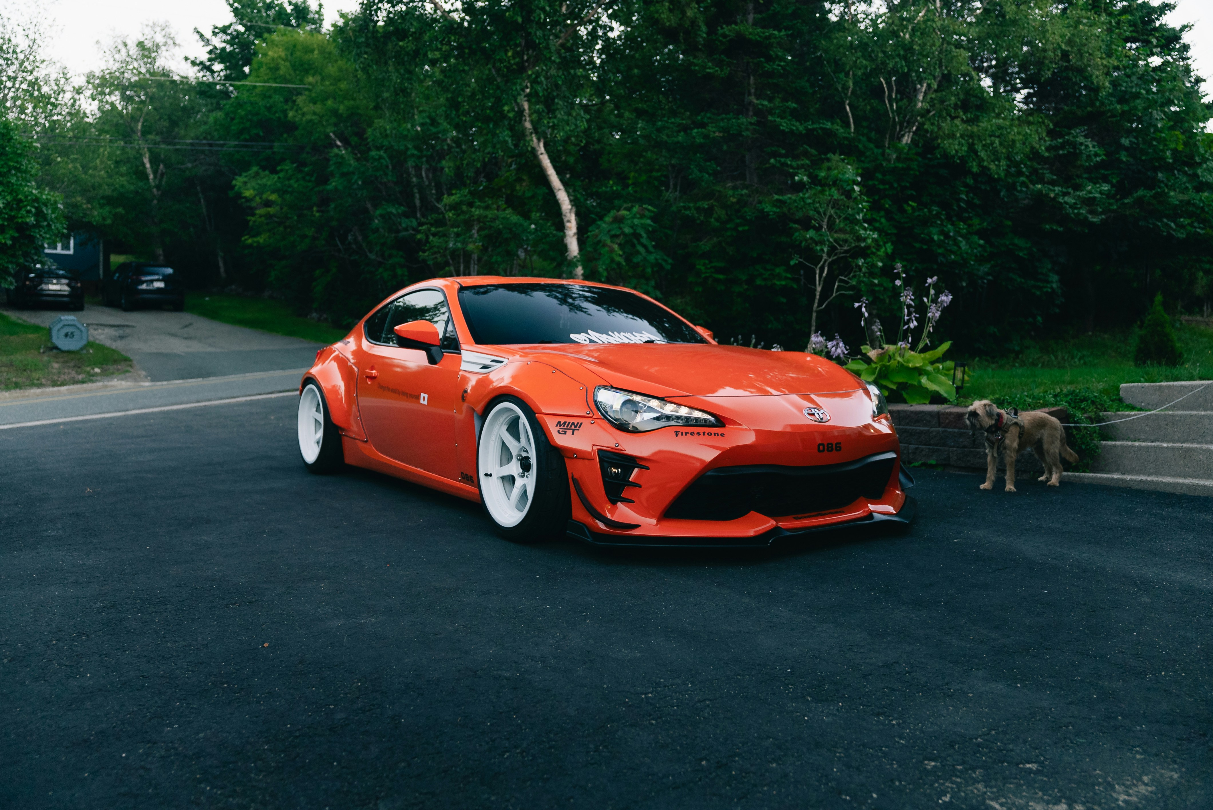 Orange Velocity: A Stanced Challenger in Quiet Parking