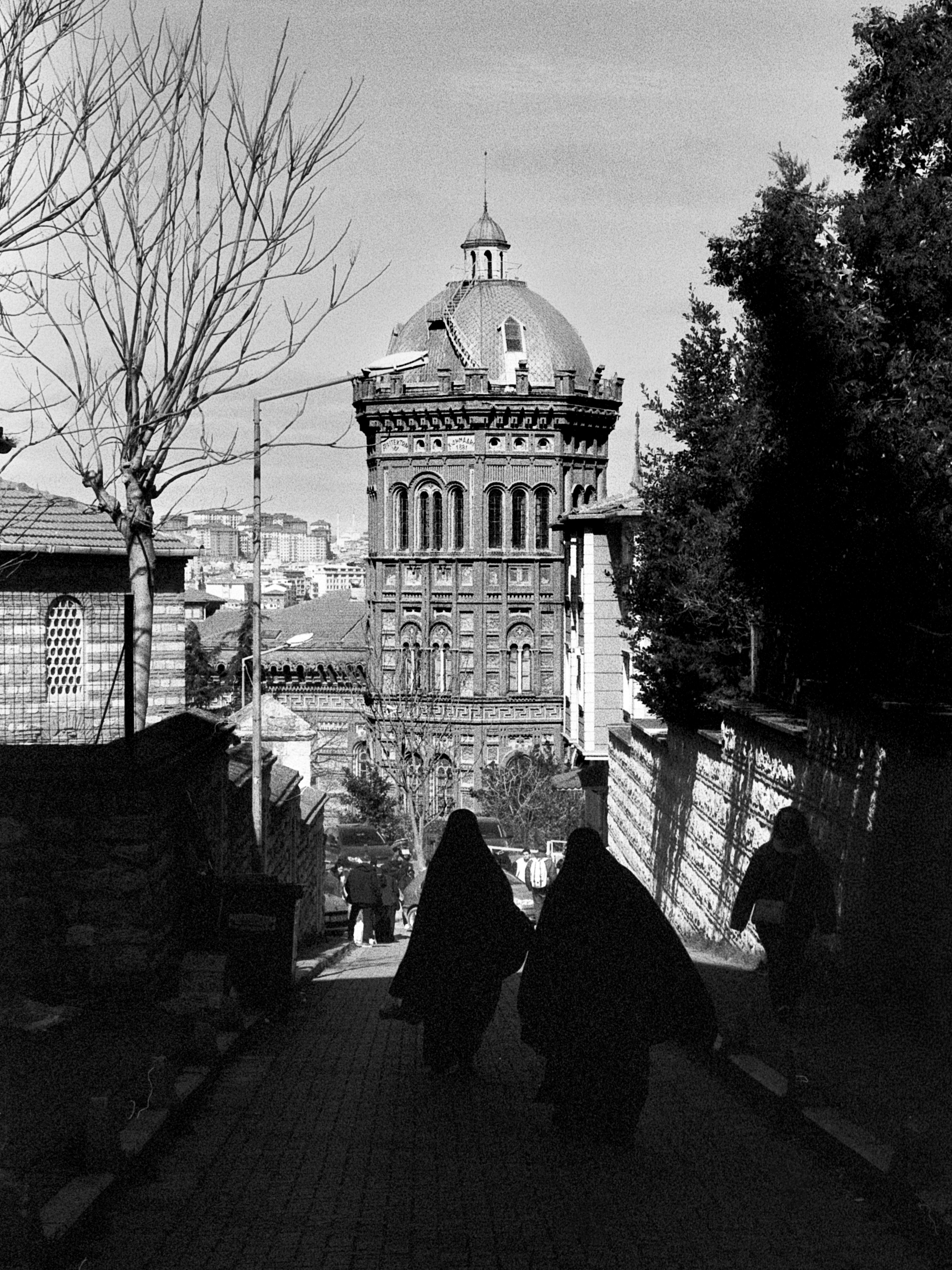 Staircase to the Dome: Silhouettes and a City Tower
