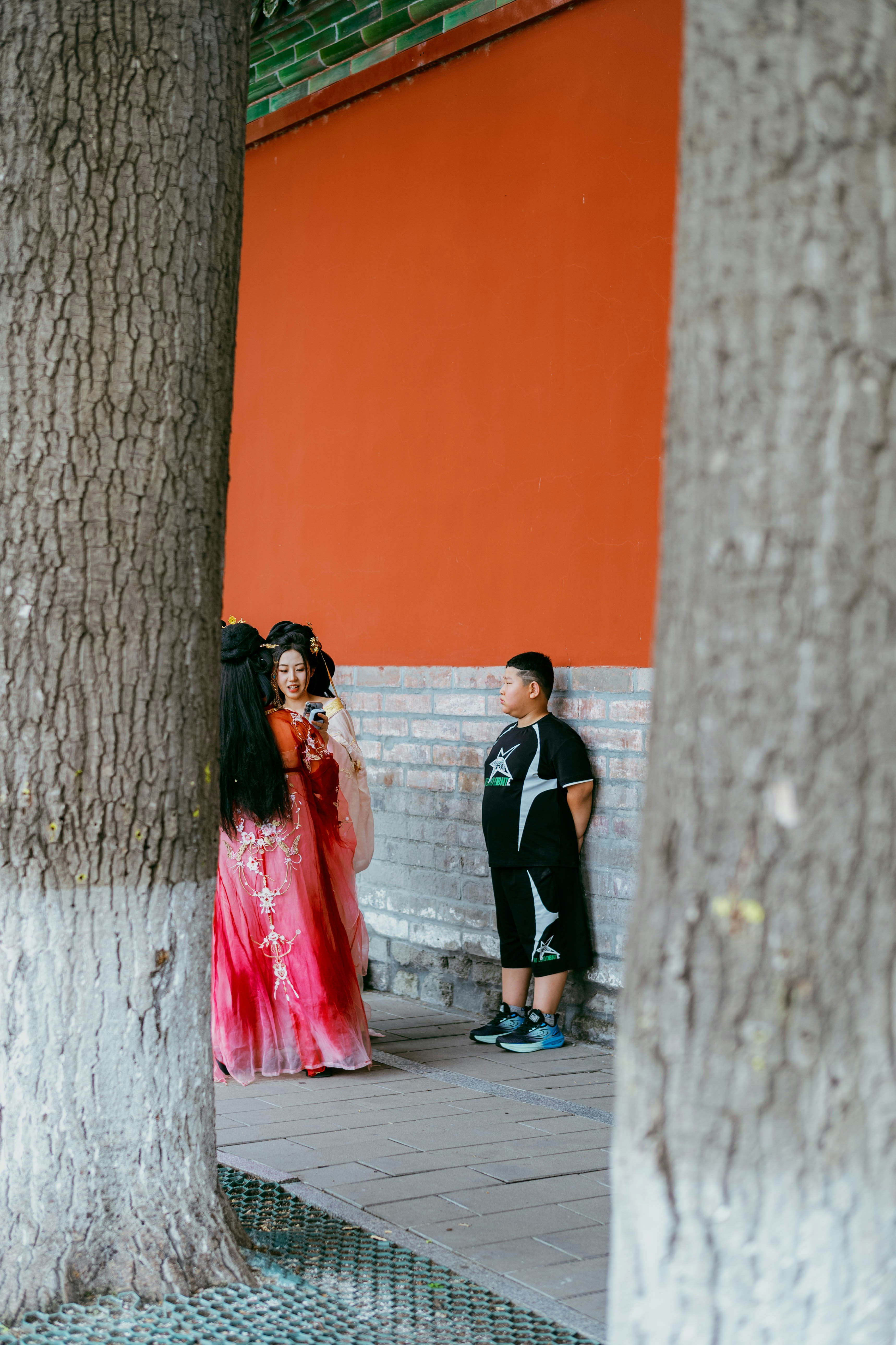 Cloaked in Color: A Quiet Moment Between Lunar Reds