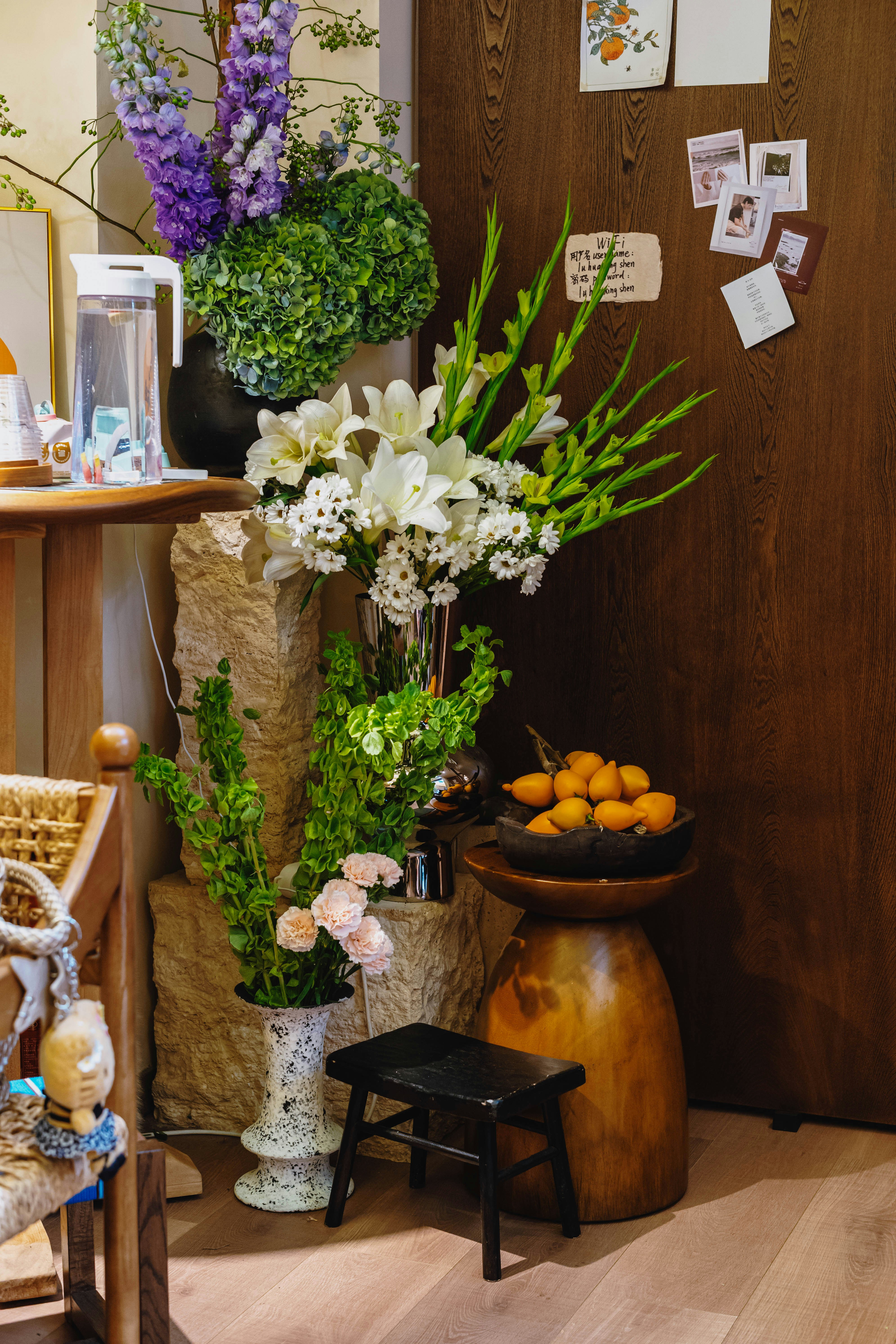 Floral Still Life in a Cozy Kitchen Nook