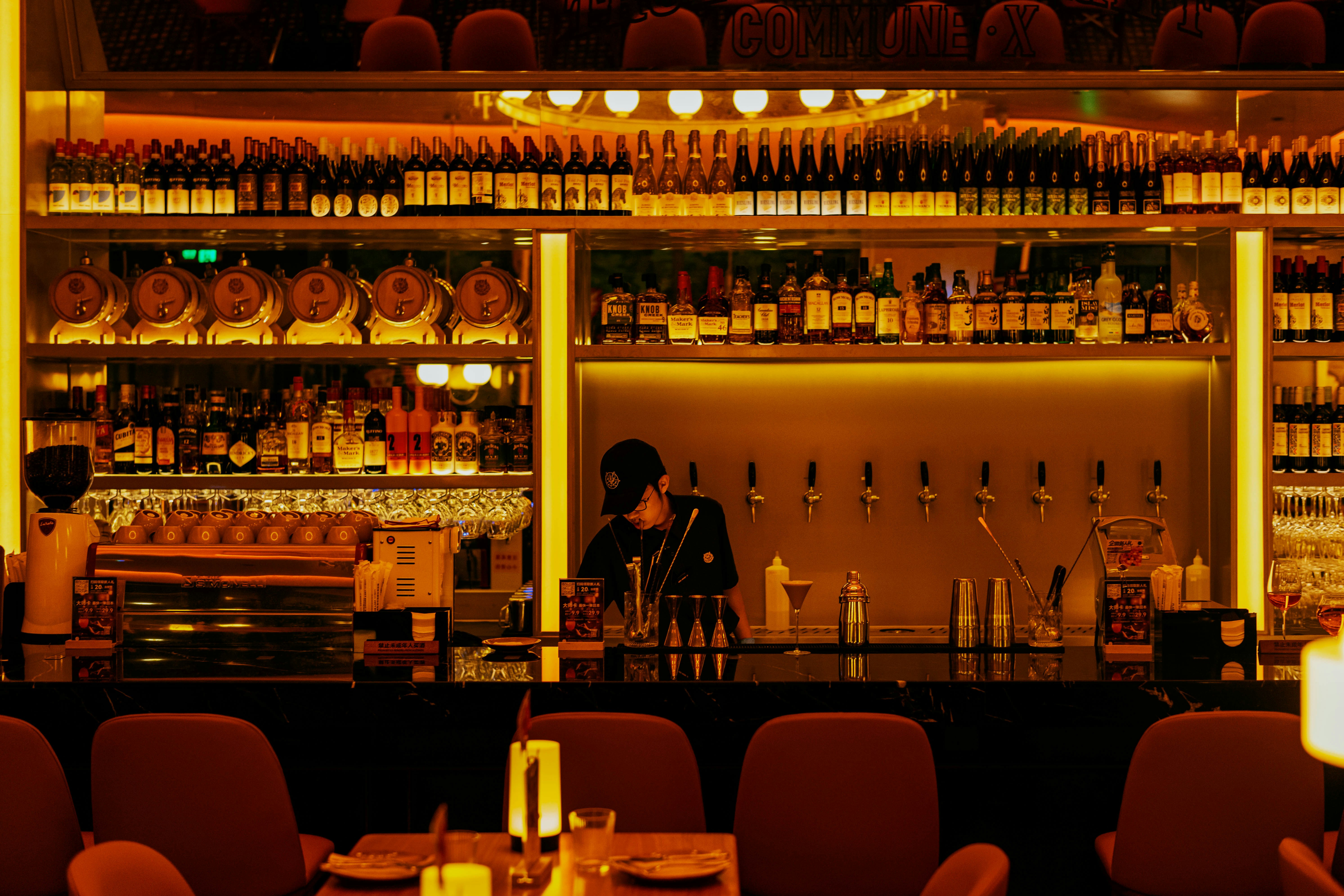 Midnight Barkeeper: A Quiet Shift Under Warm Liquor Light