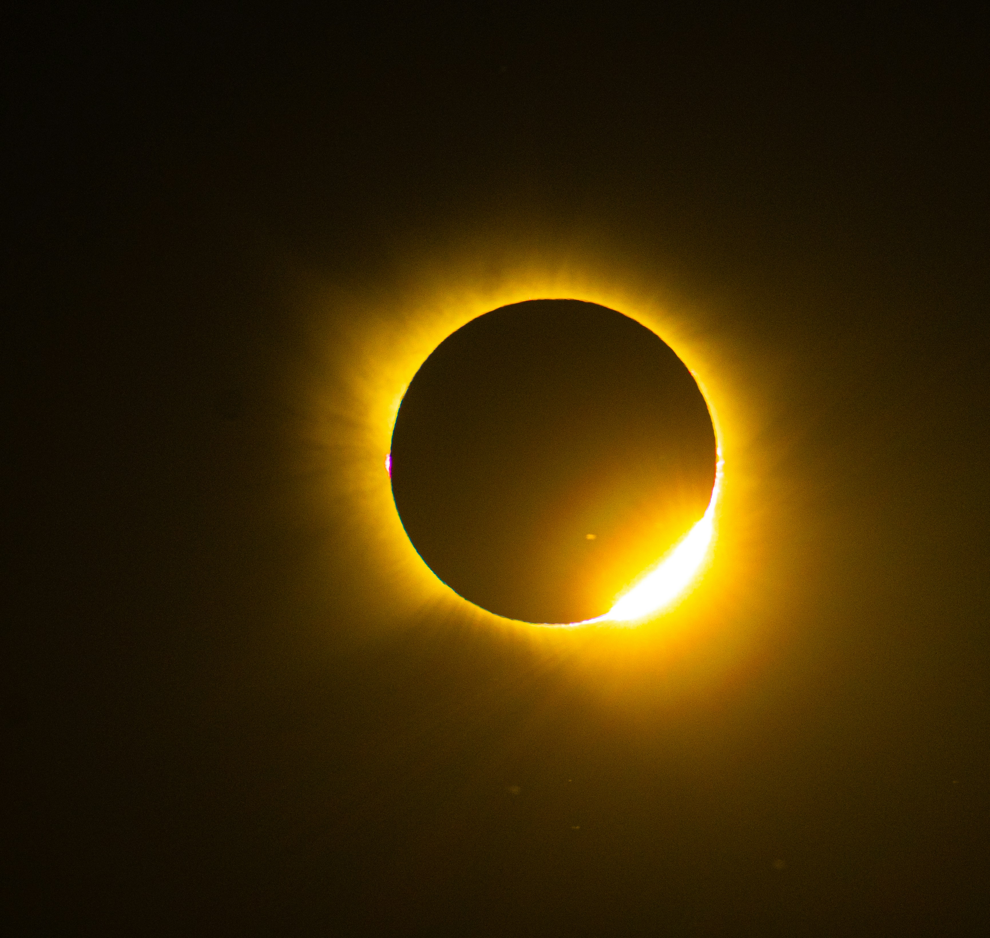 Corona Crown: Diamond Ring during a Solar Eclipse