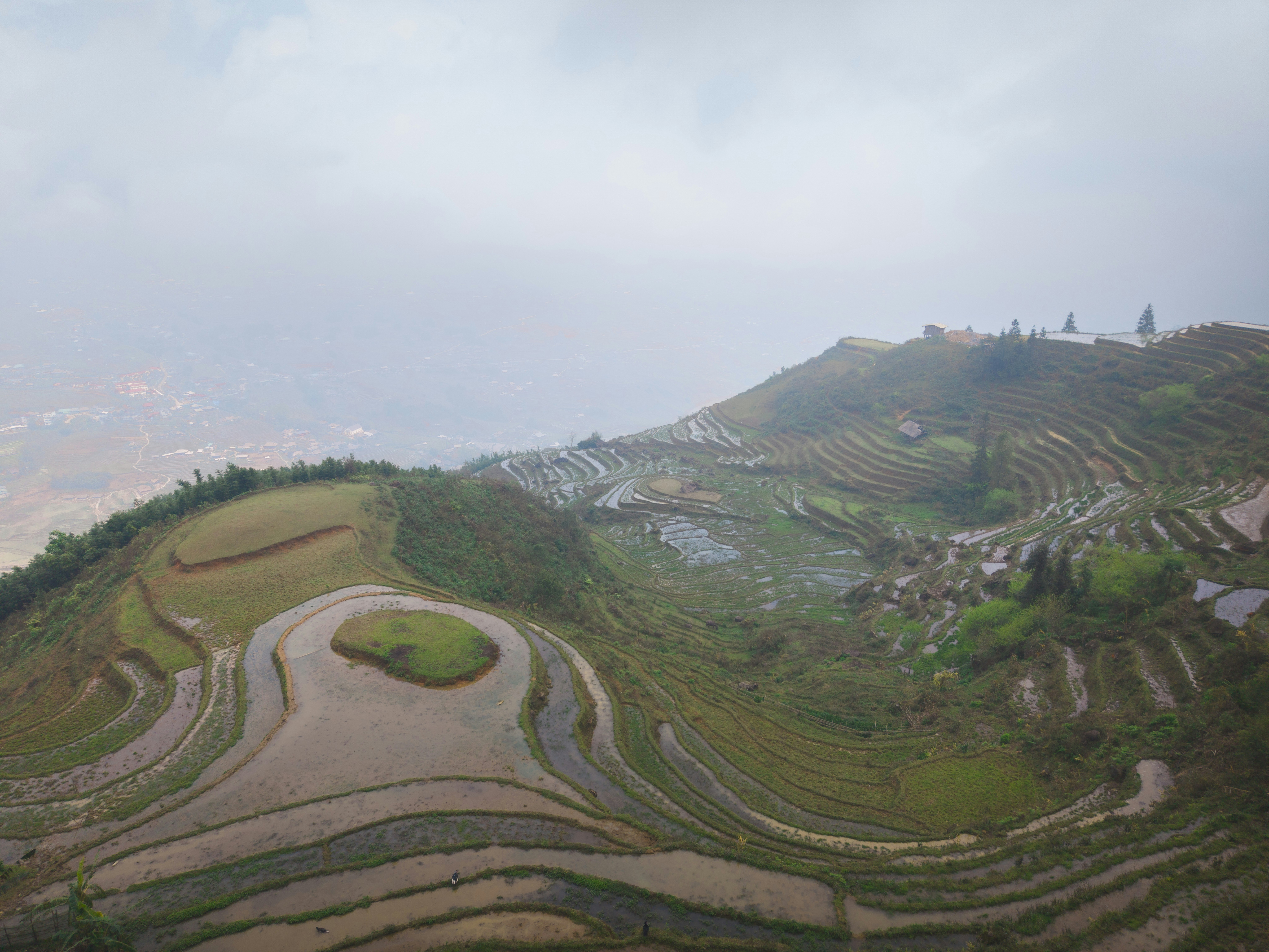 Terraced Valley Beyond the Ridge