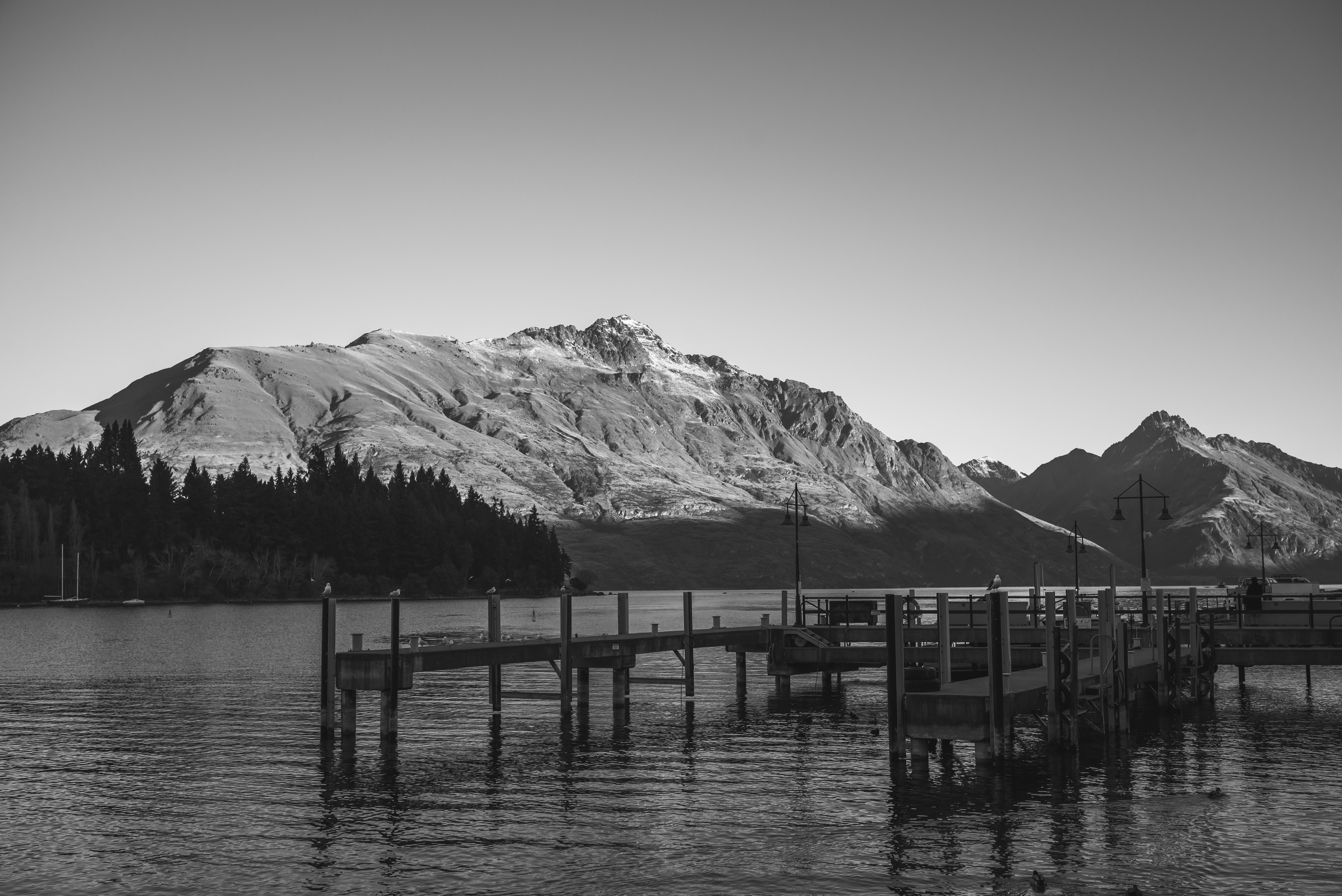 Quiet Docks at the Foot of Aerial Peaks