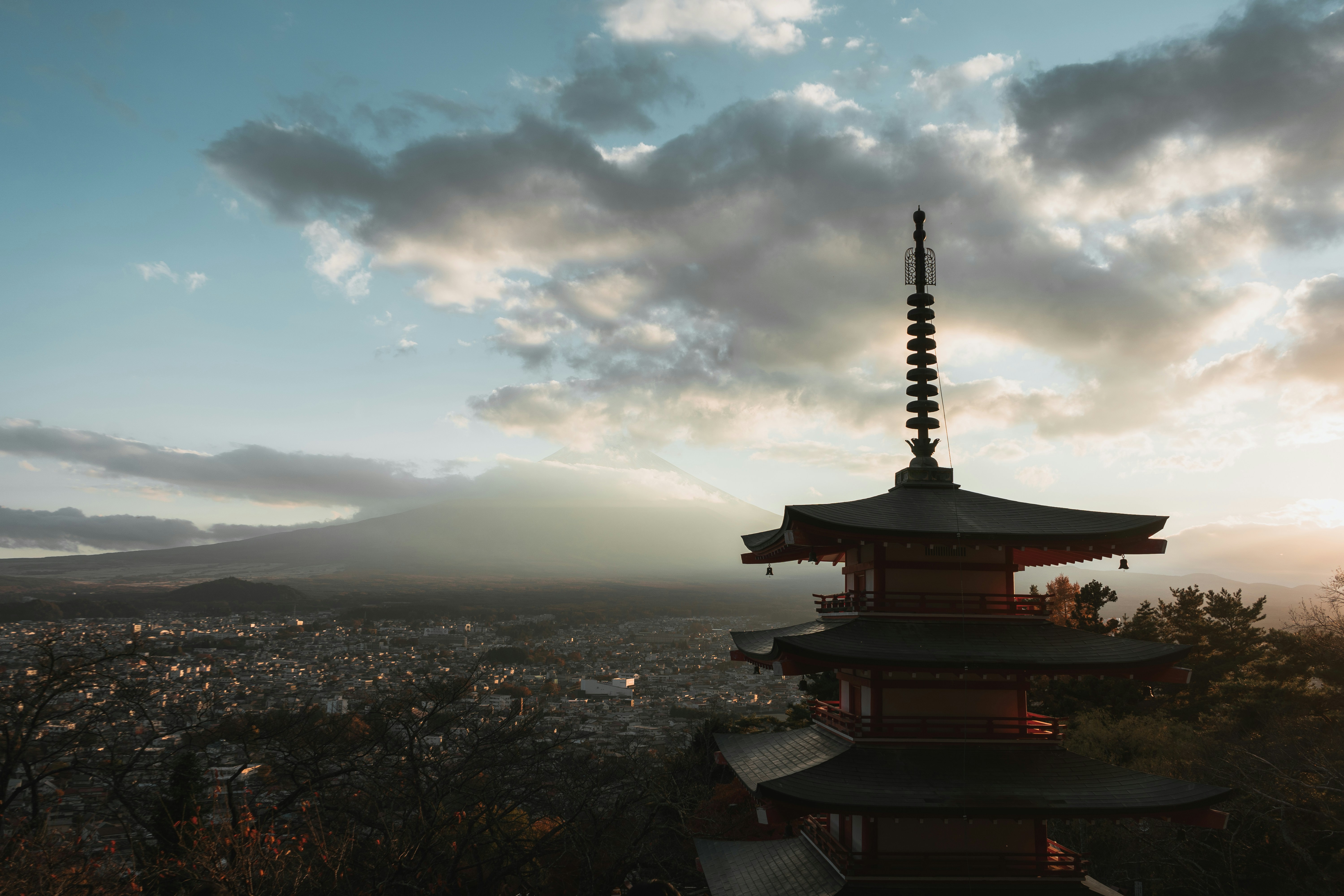 Twilight Pagoda Over Tokyo-Bay Vista