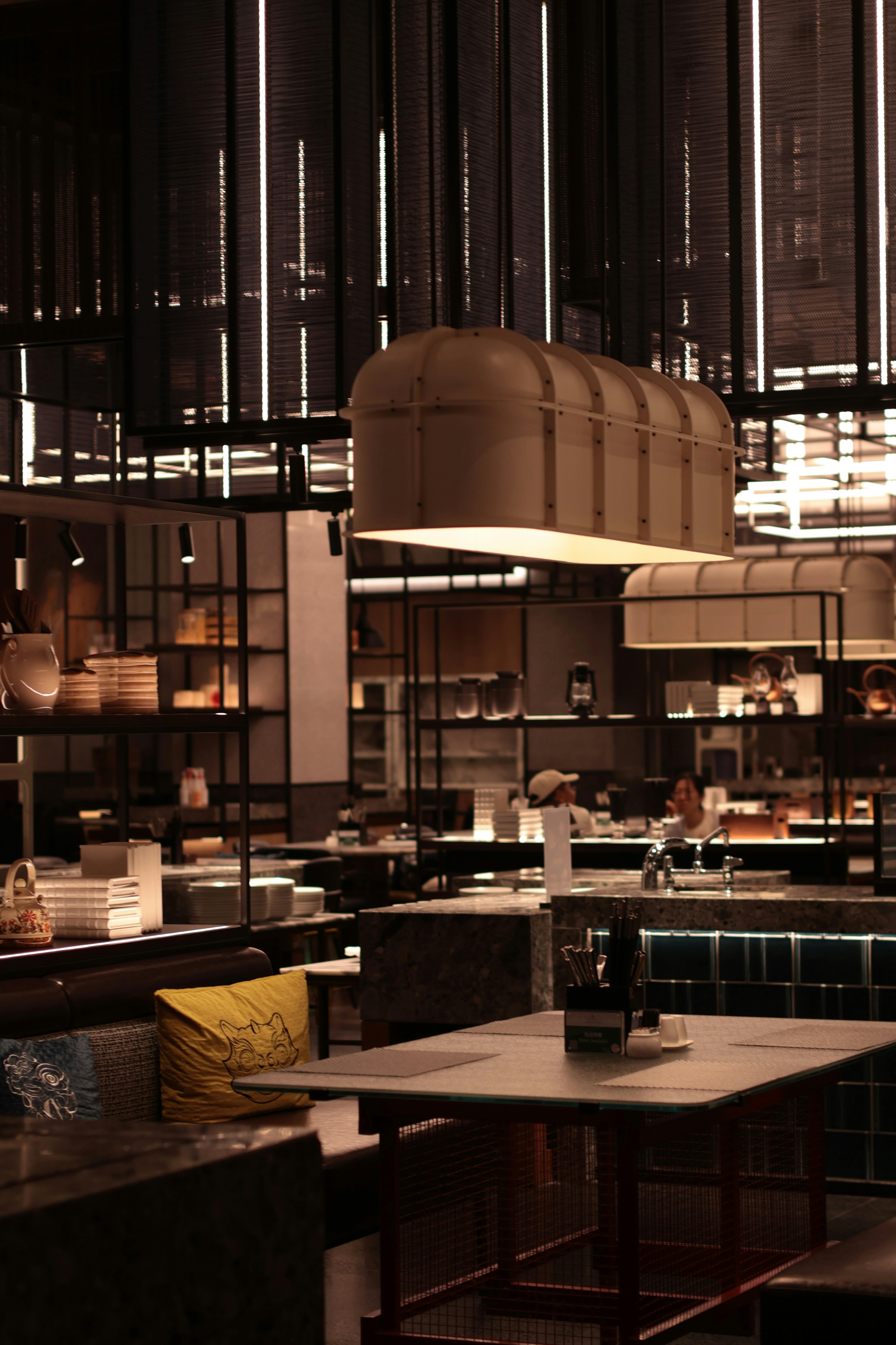 Midnight Kitchen Lights: A Quiet Bistro Scene