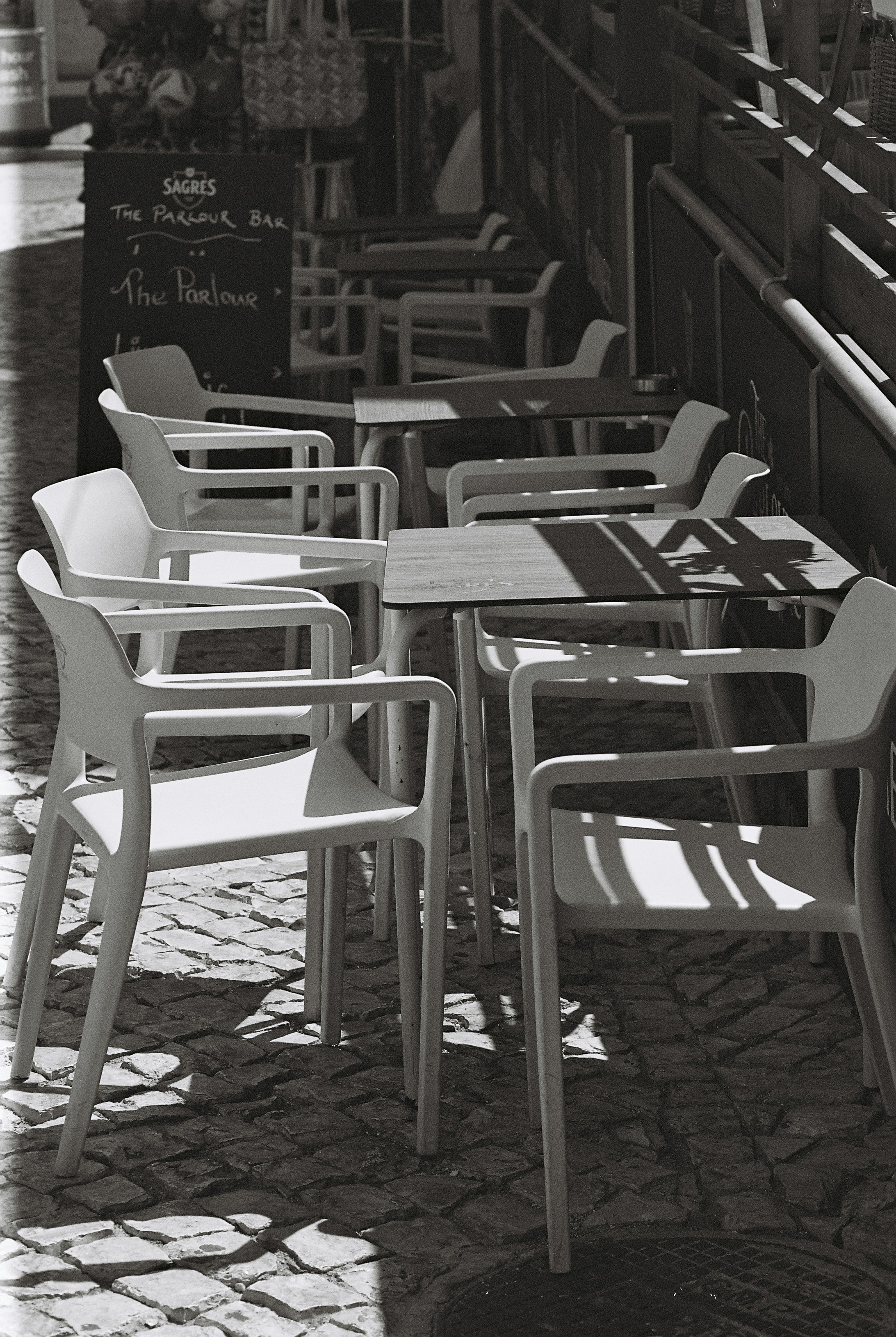 Patterned Shadows on a Quiet Terrace