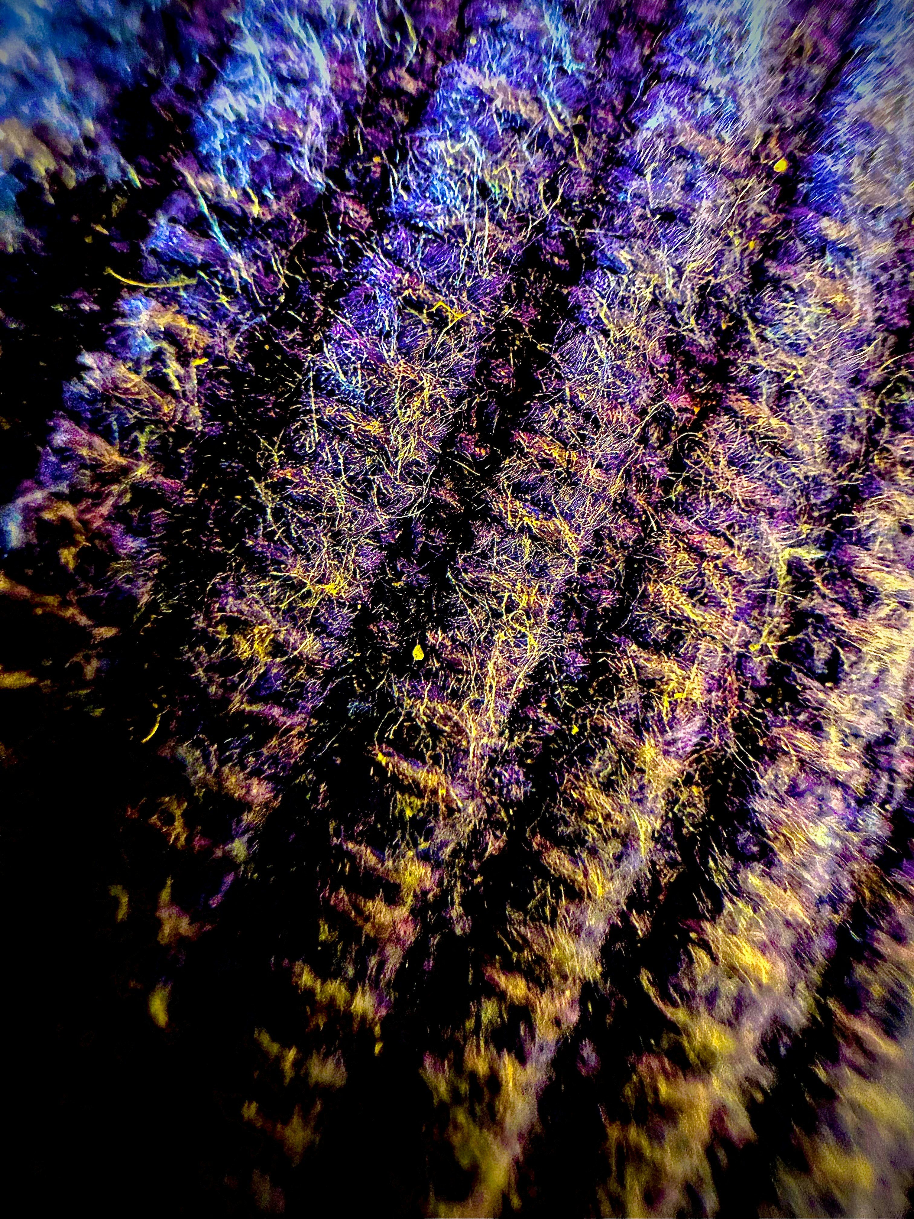 Neon Veins: Textured Abstract Aurora