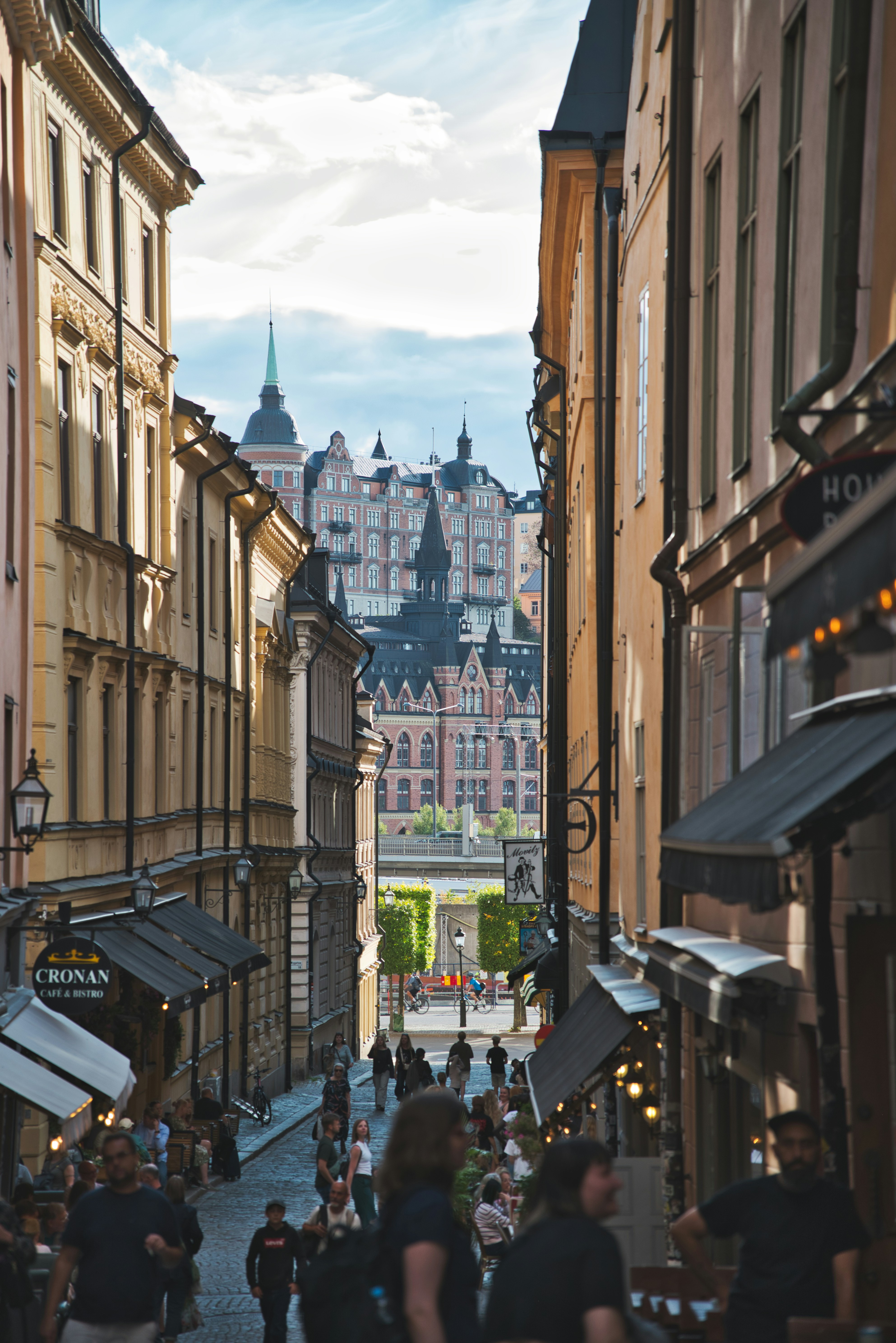 Cobbled Calle toward a City of Spires