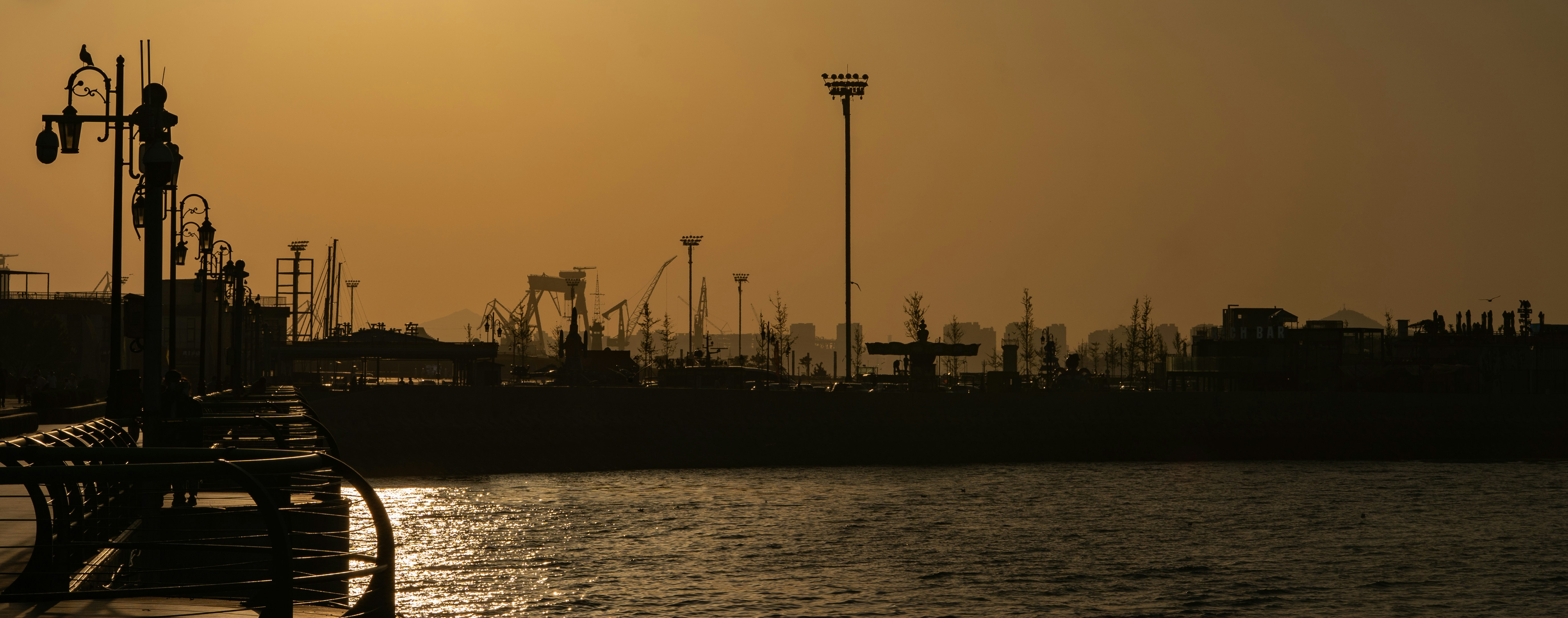 Harbor Silhouette at Dusk