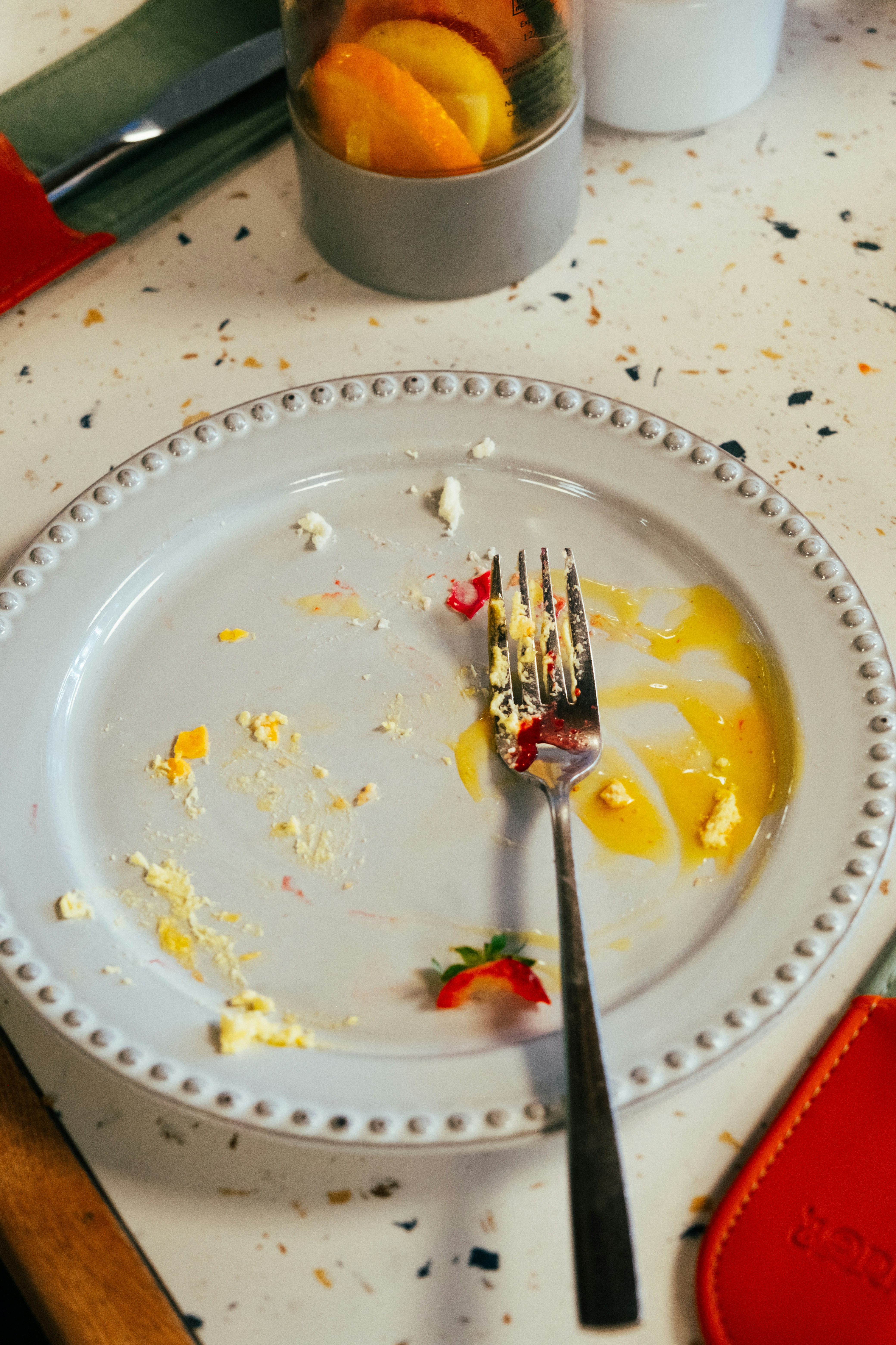 Last Bite on a Dappled Plate