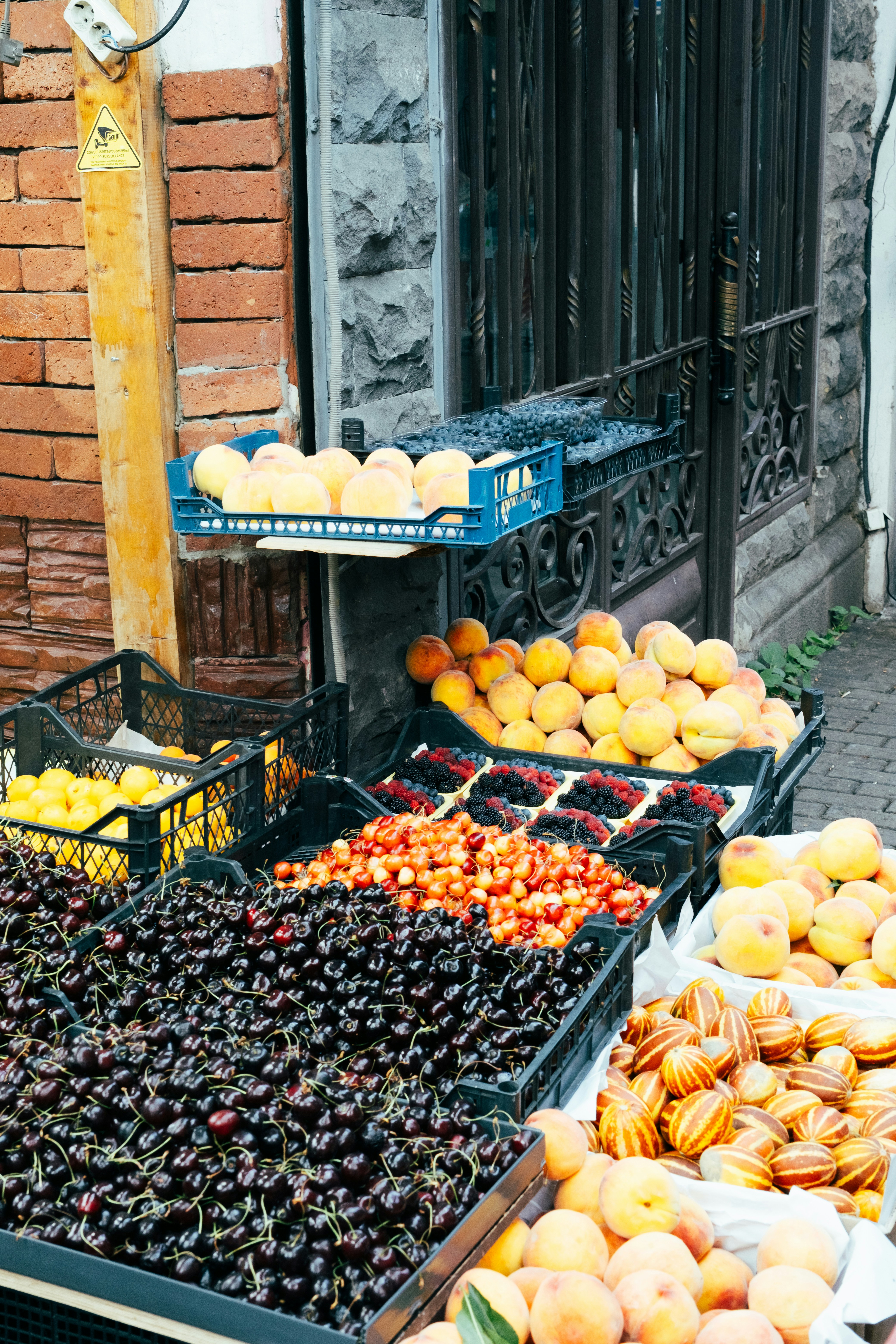 Market Ladder: Stacks of Sunshine and Nightfall Cherries