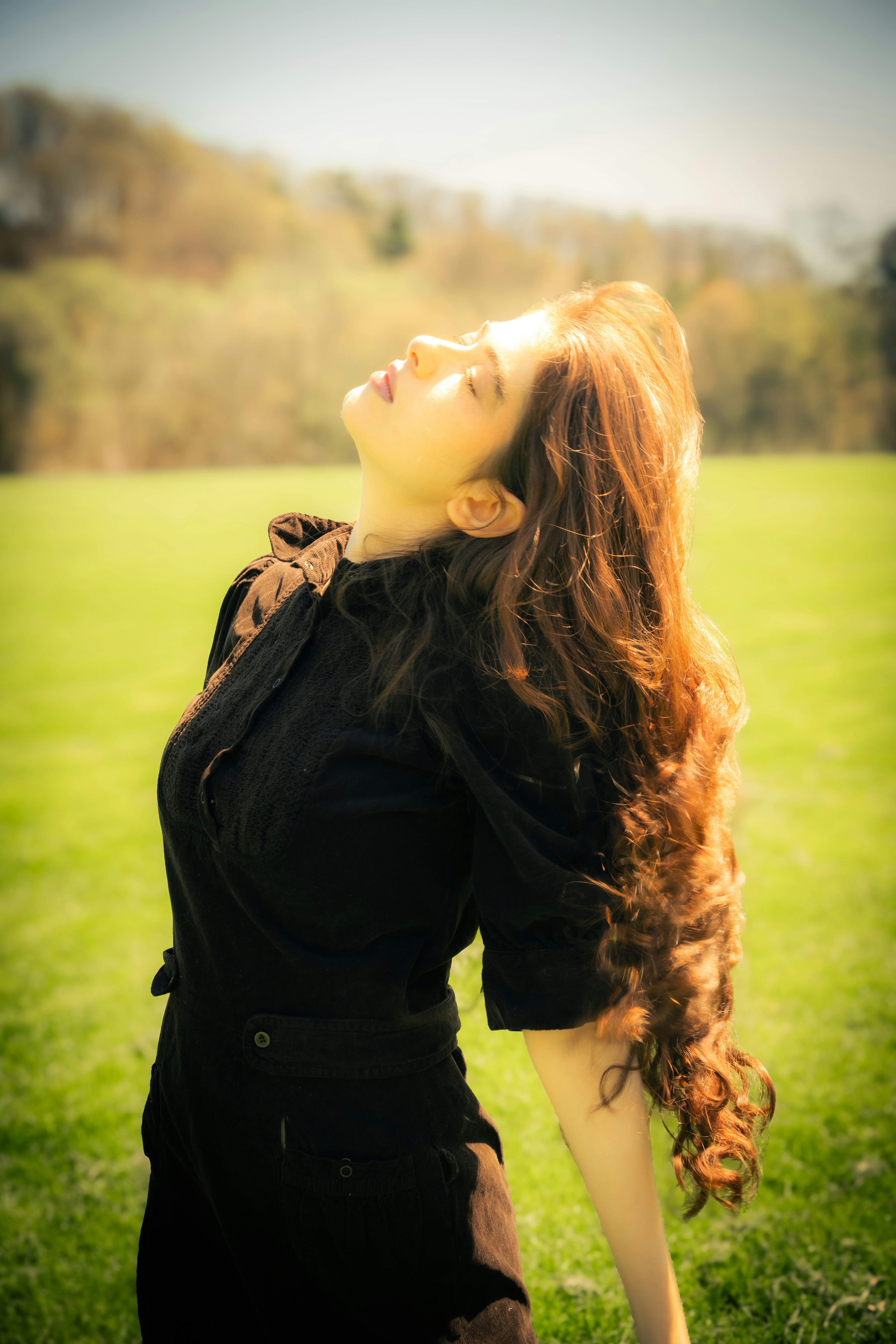 Sunlit Repose: A Portrait in Warm Spring Light
